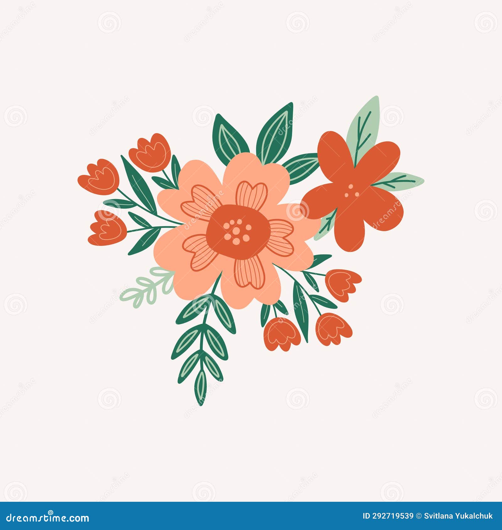 Hand draw flower set stock illustration. Illustration of drawing ...