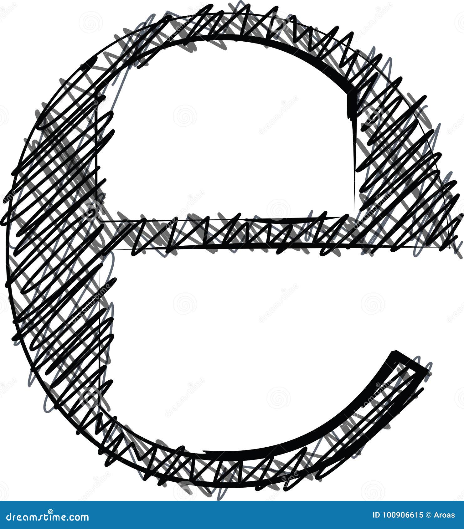 Hand draw font stock vector. Illustration of scratch - 100906615