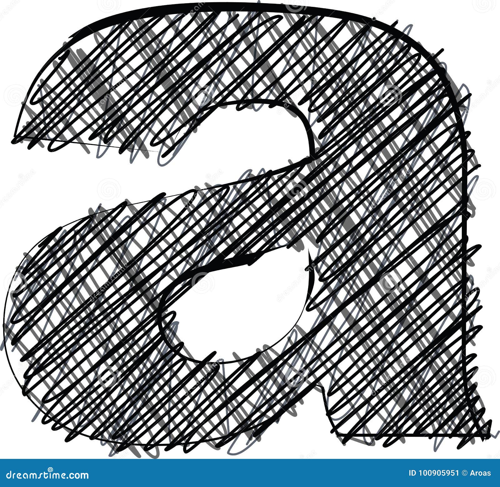 Hand draw font. LETTER a stock vector. Illustration of alphabet - 100905951