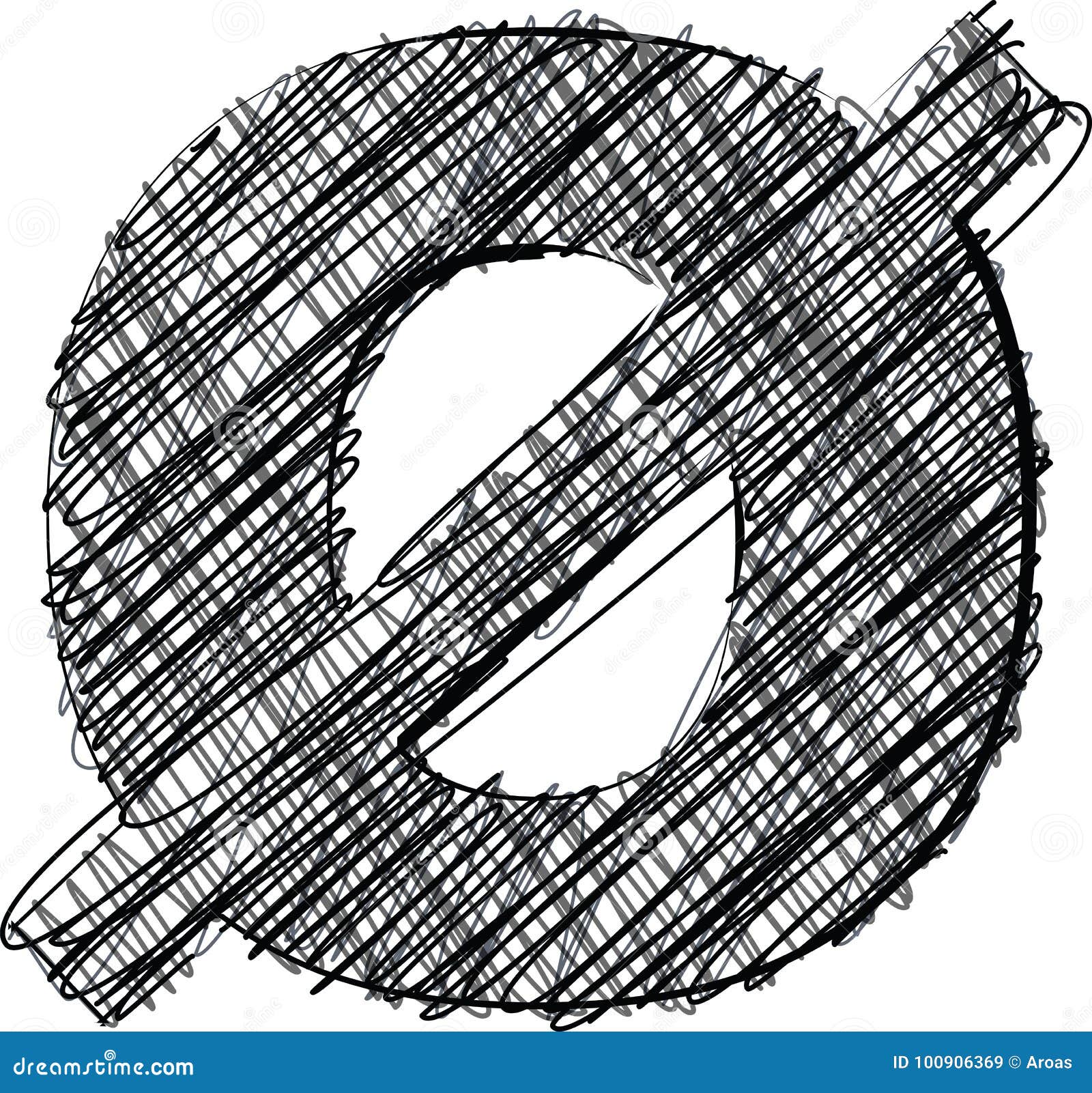 Hand draw font. NUMBER 0 stock vector. Illustration of capital - 100906369