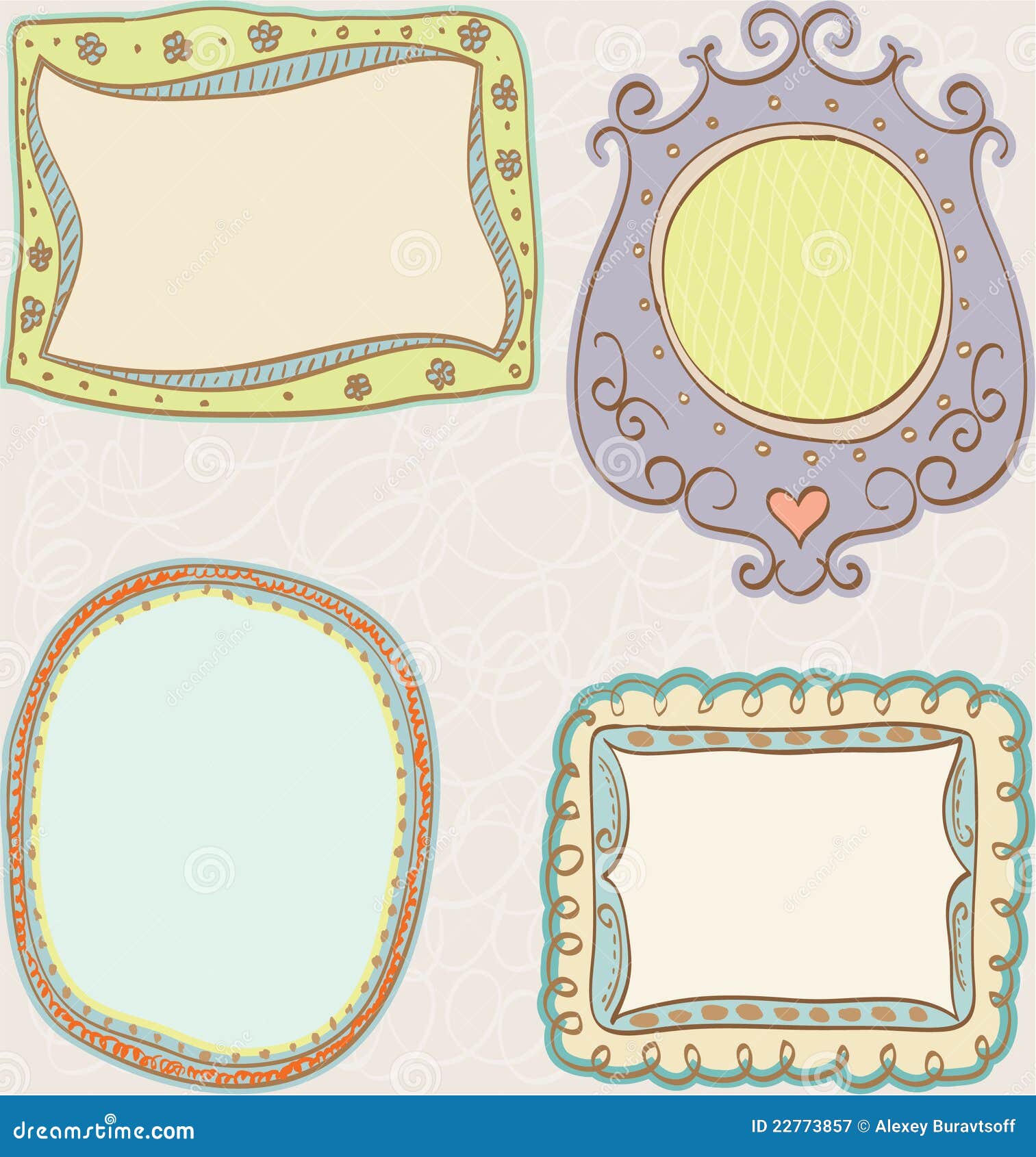 Hand Draw Funny Frames Royalty-Free Stock Photography | CartoonDealer ...