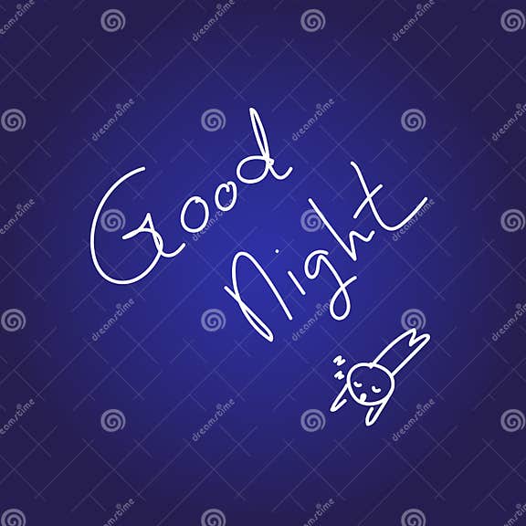 Hand draw Goodnight stock vector. Illustration of relax - 146621021