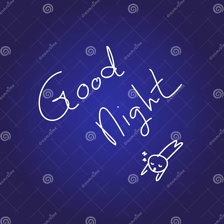 Hand draw Goodnight stock vector. Illustration of relax - 146621021