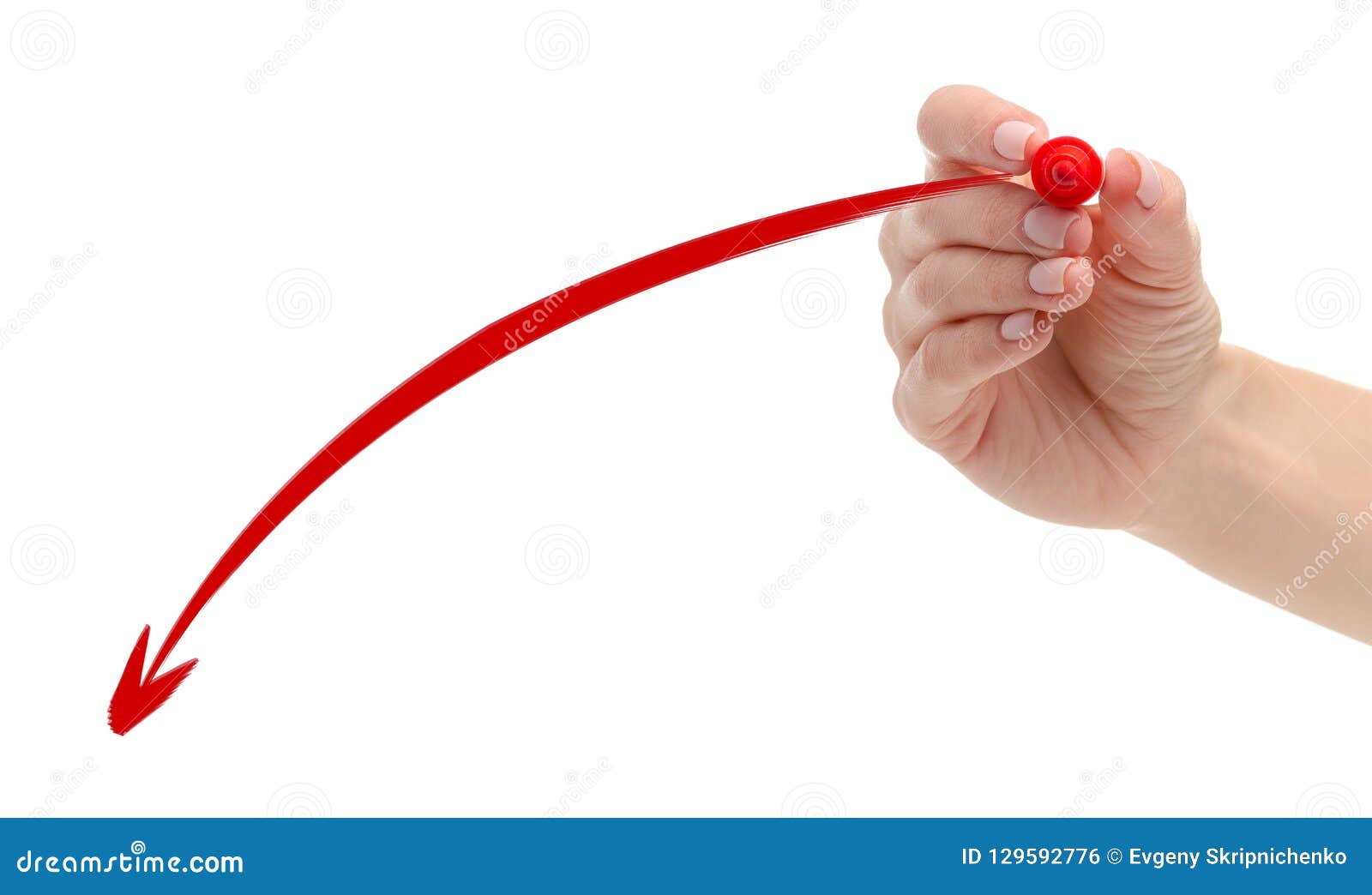 Hand Draw Growing Fall Down Line Stock Photo - Image of increase ...