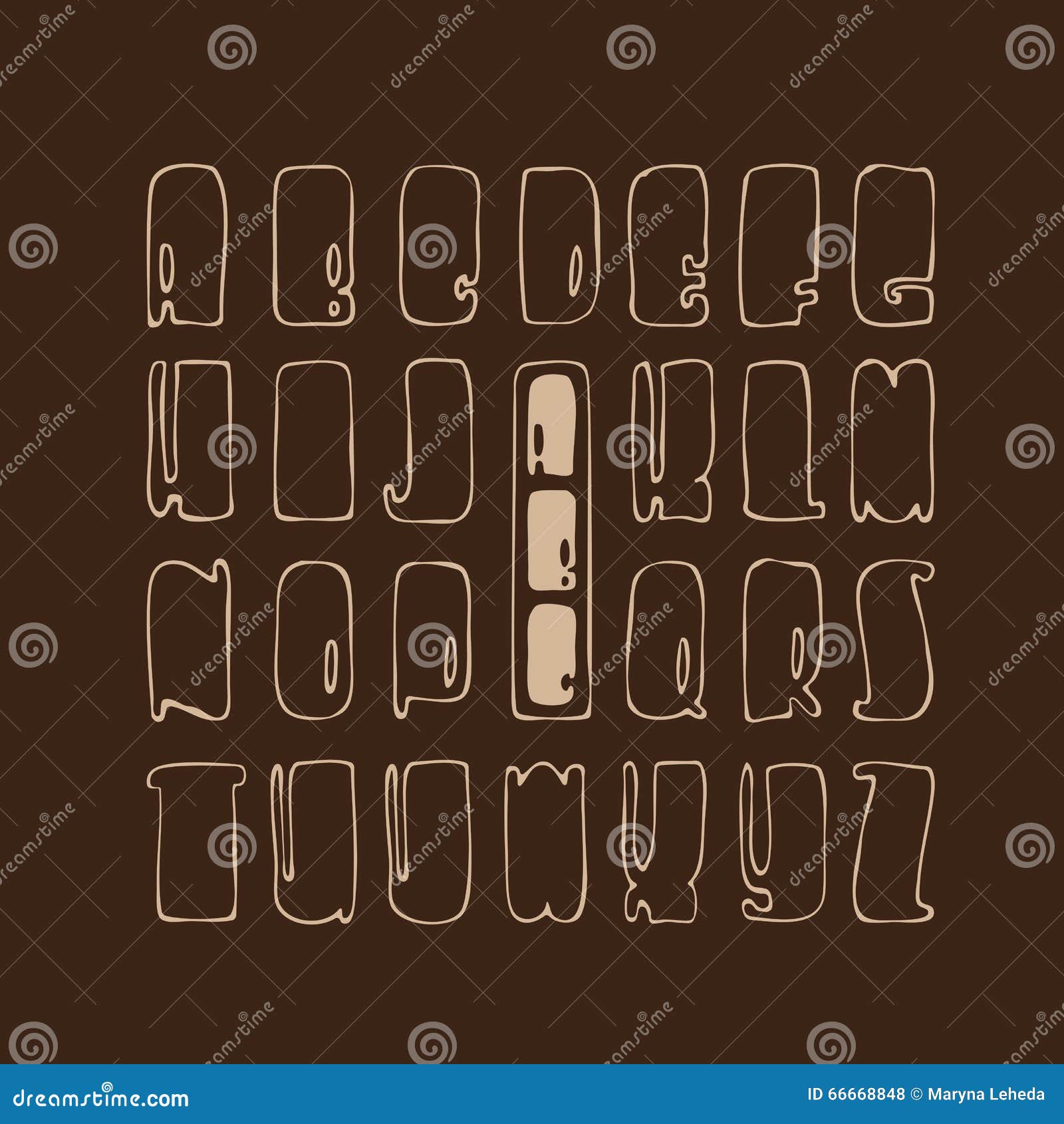 Hand draw letters stock vector. Illustration of design - 66668848