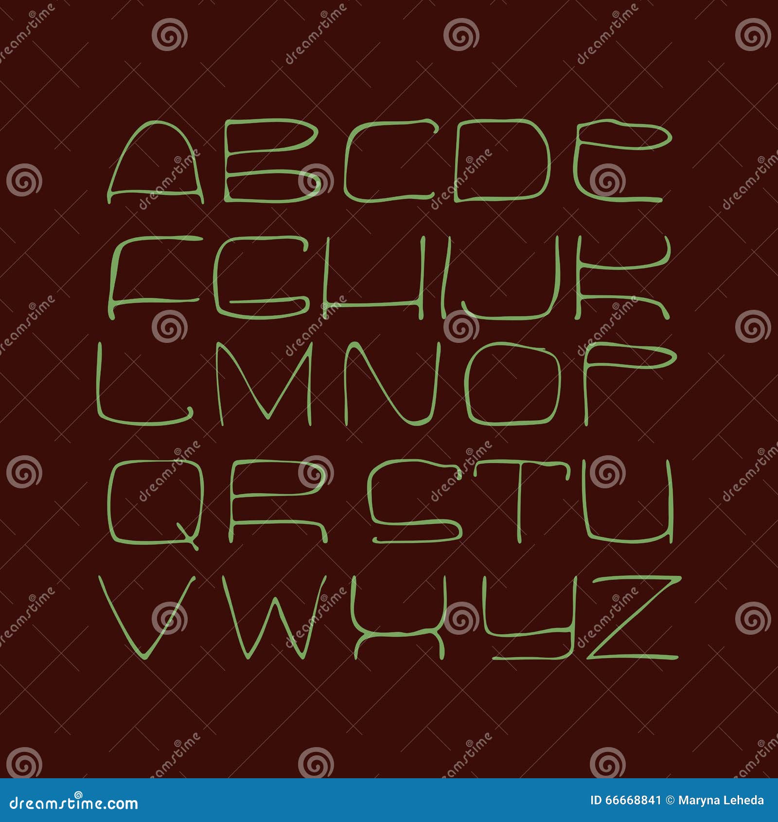 Hand draw letters stock vector. Illustration of grunge - 66668841