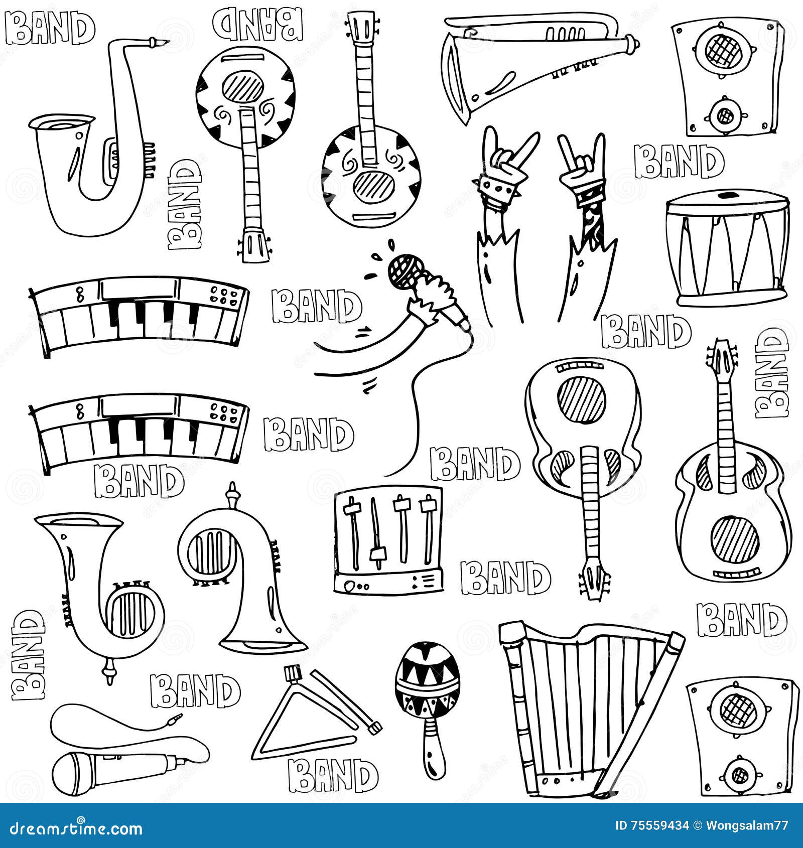 Music Doodles Set Vector Illustration | CartoonDealer.com #78334162