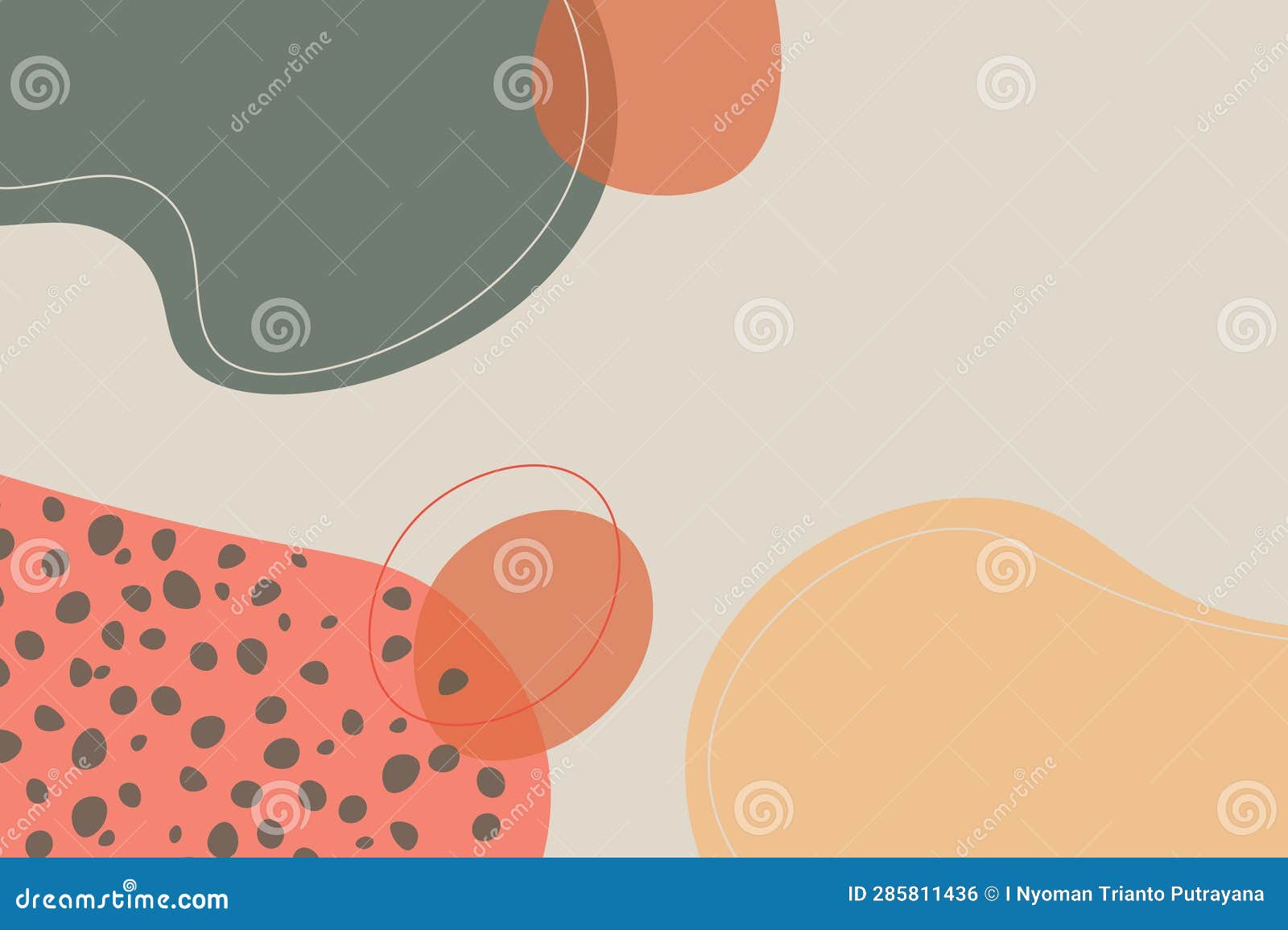 Hand Draw Organic Shape Background. Vector. Stock Vector - Illustration ...