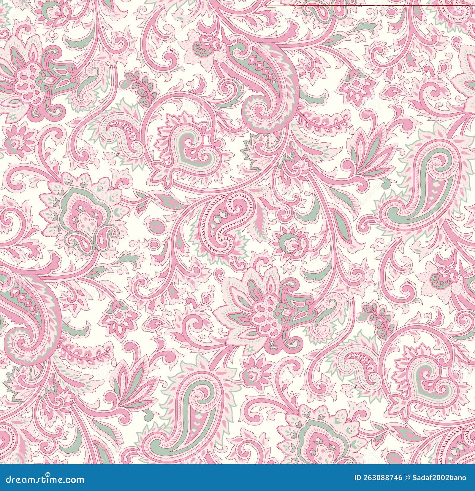 A Hand Draw Paisley Pattern Vector, Texture, Paisley Background, and ...