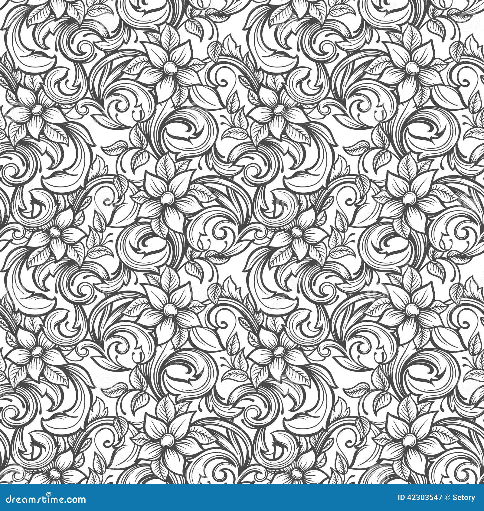 Hand draw pattern stock vector. Illustration of seamless - 42303547