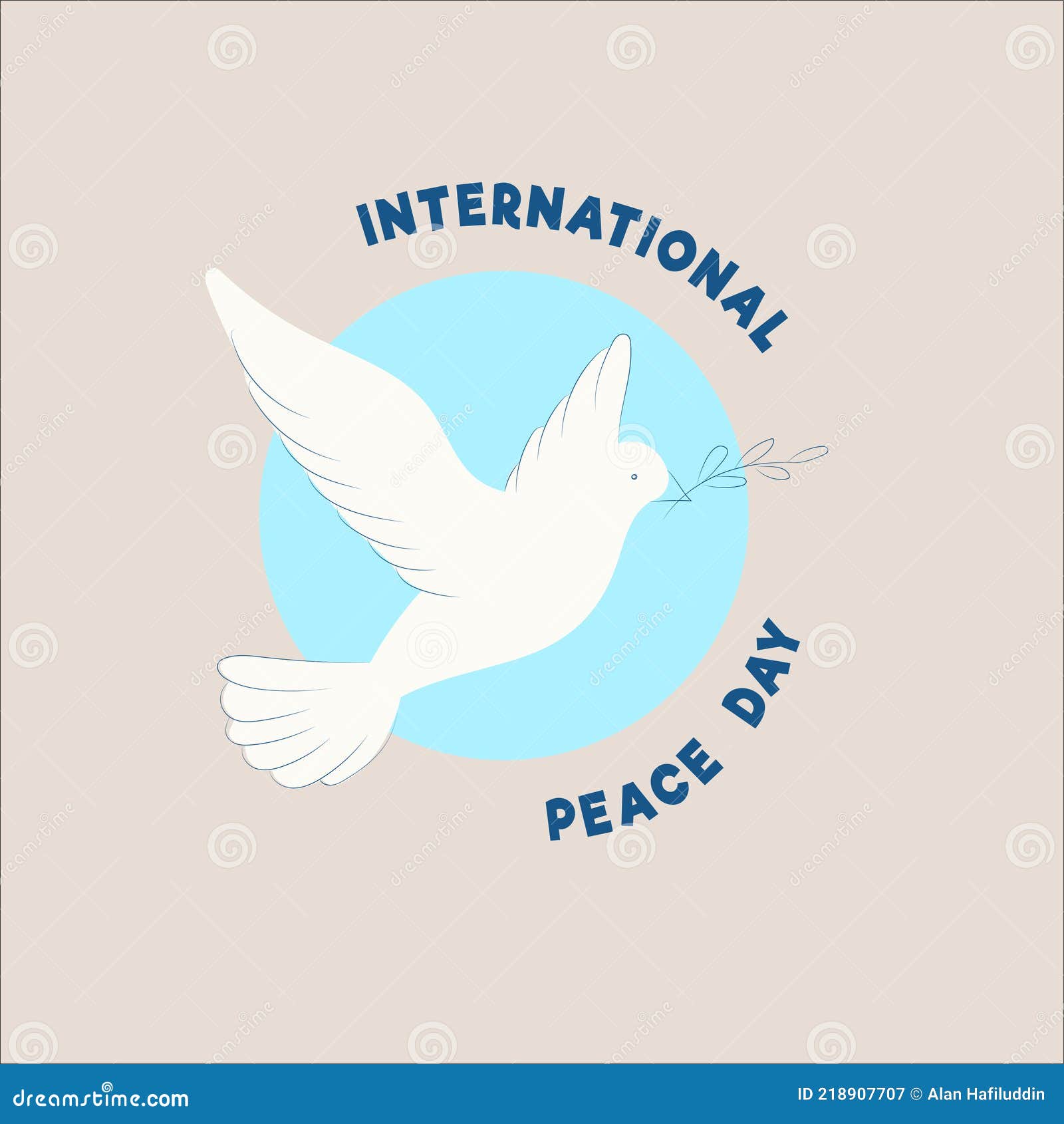Hand Draw Peace Day Logo Vector Stock Vector - Illustration of nature ...