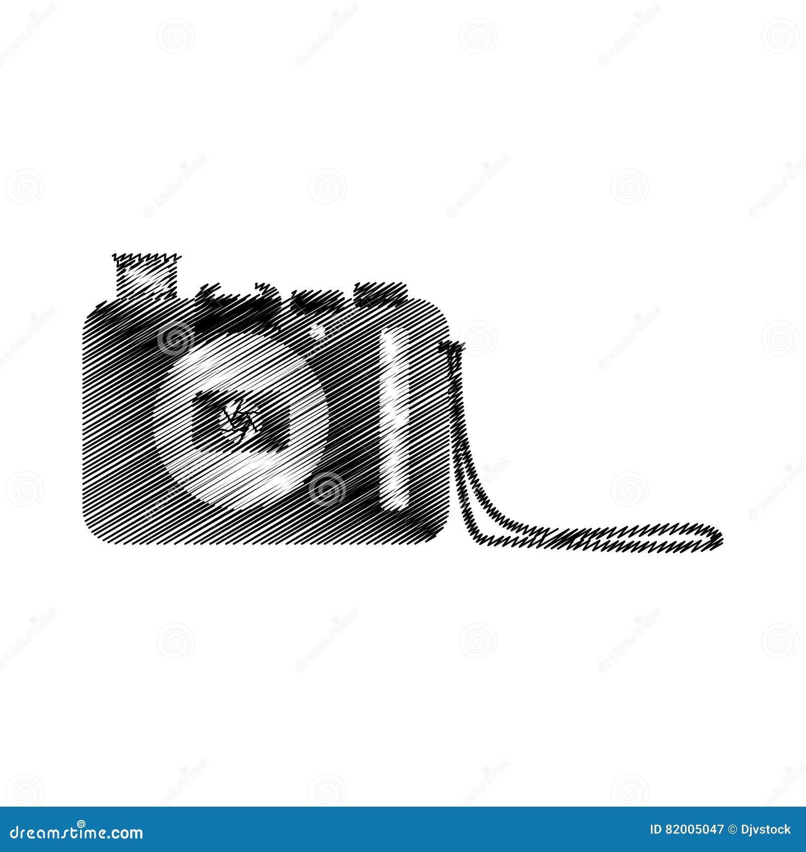Hand Draw Photographic Camera Digital Stock Vector - Illustration of ...