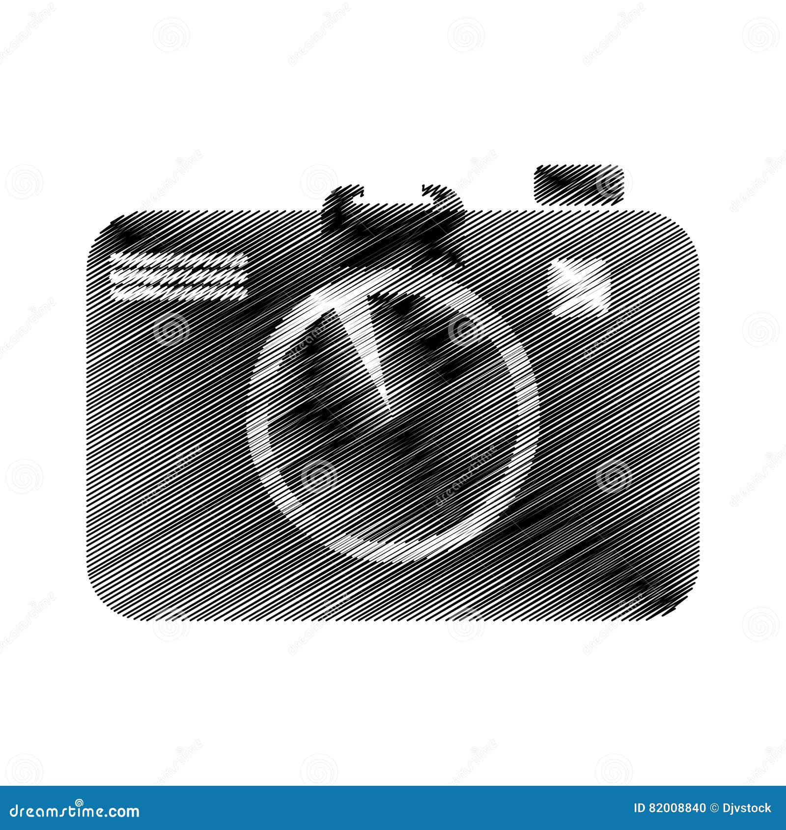 Hand Draw Photographic Camera Digital Stock Vector - Illustration of ...