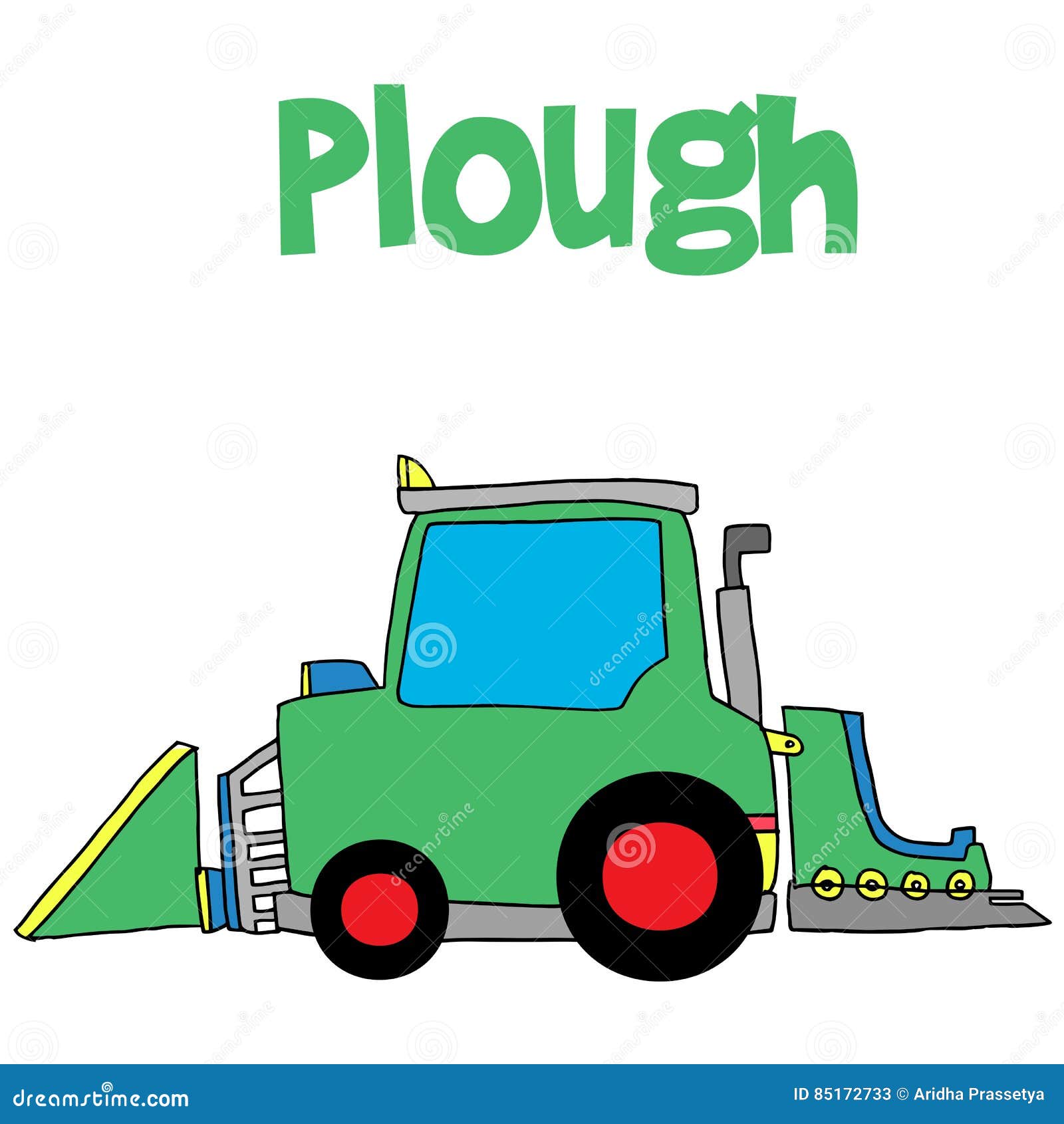 Hand draw of plough vector stock vector. Illustration of vector - 85172733