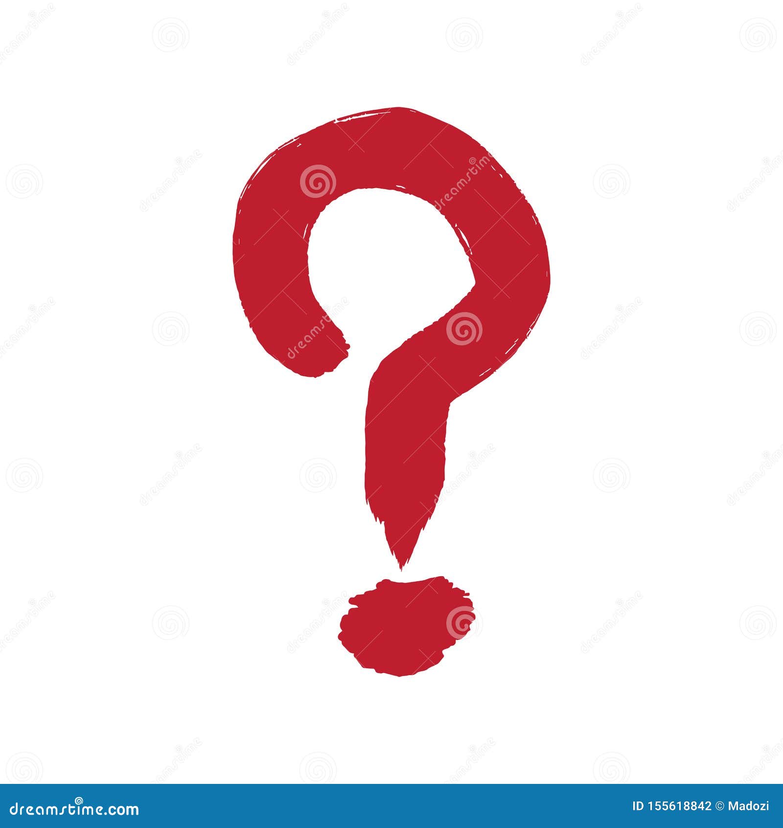 Hand draw Question mark stock vector. Illustration of line - 155618842