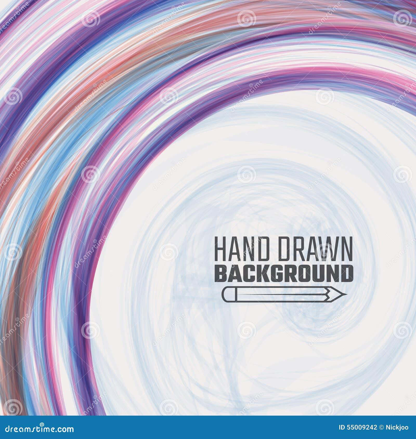 Hand Draw Round Background. Vector Illustration Stock Vector ...