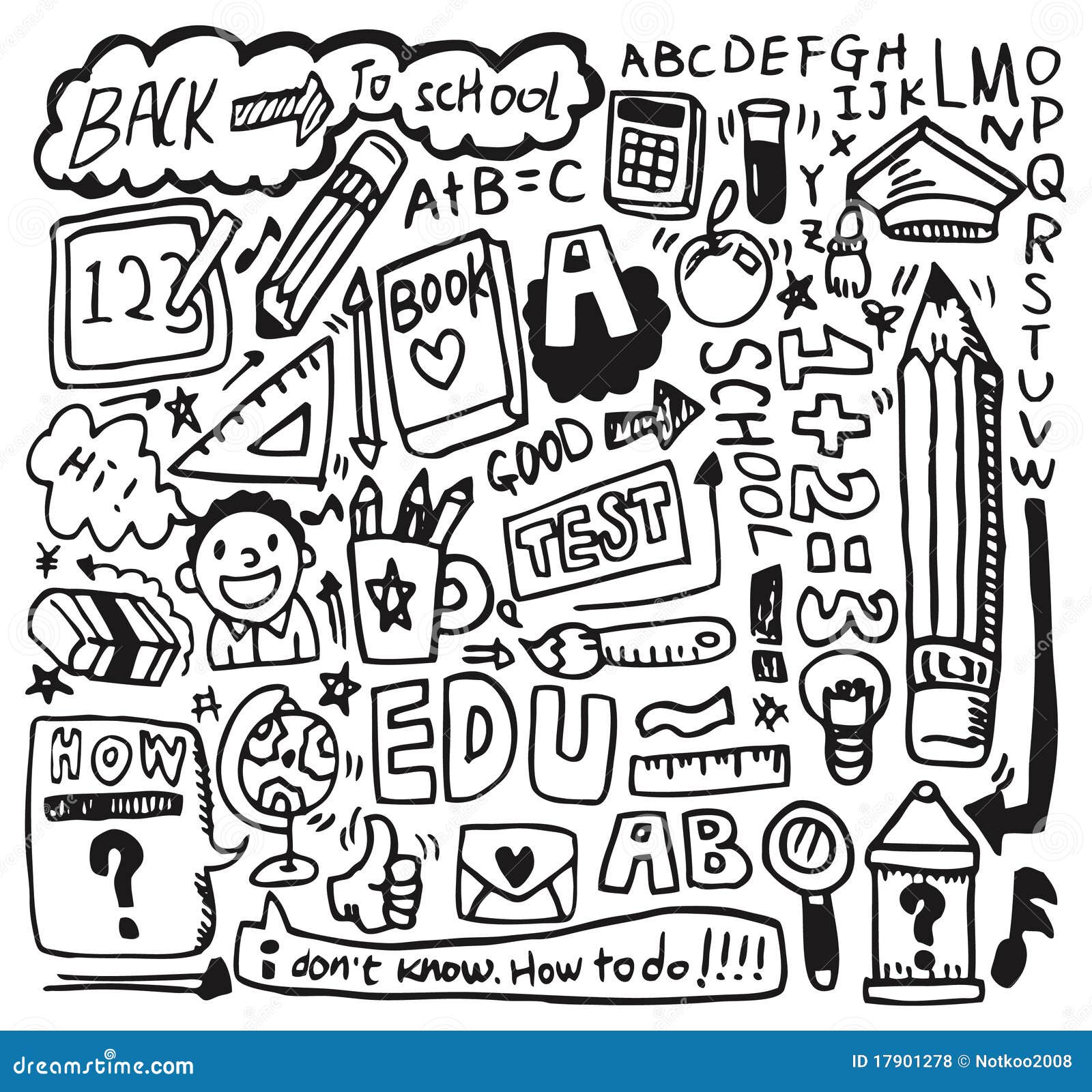 Hand draw school element stock vector. Illustration of isolated - 17901278