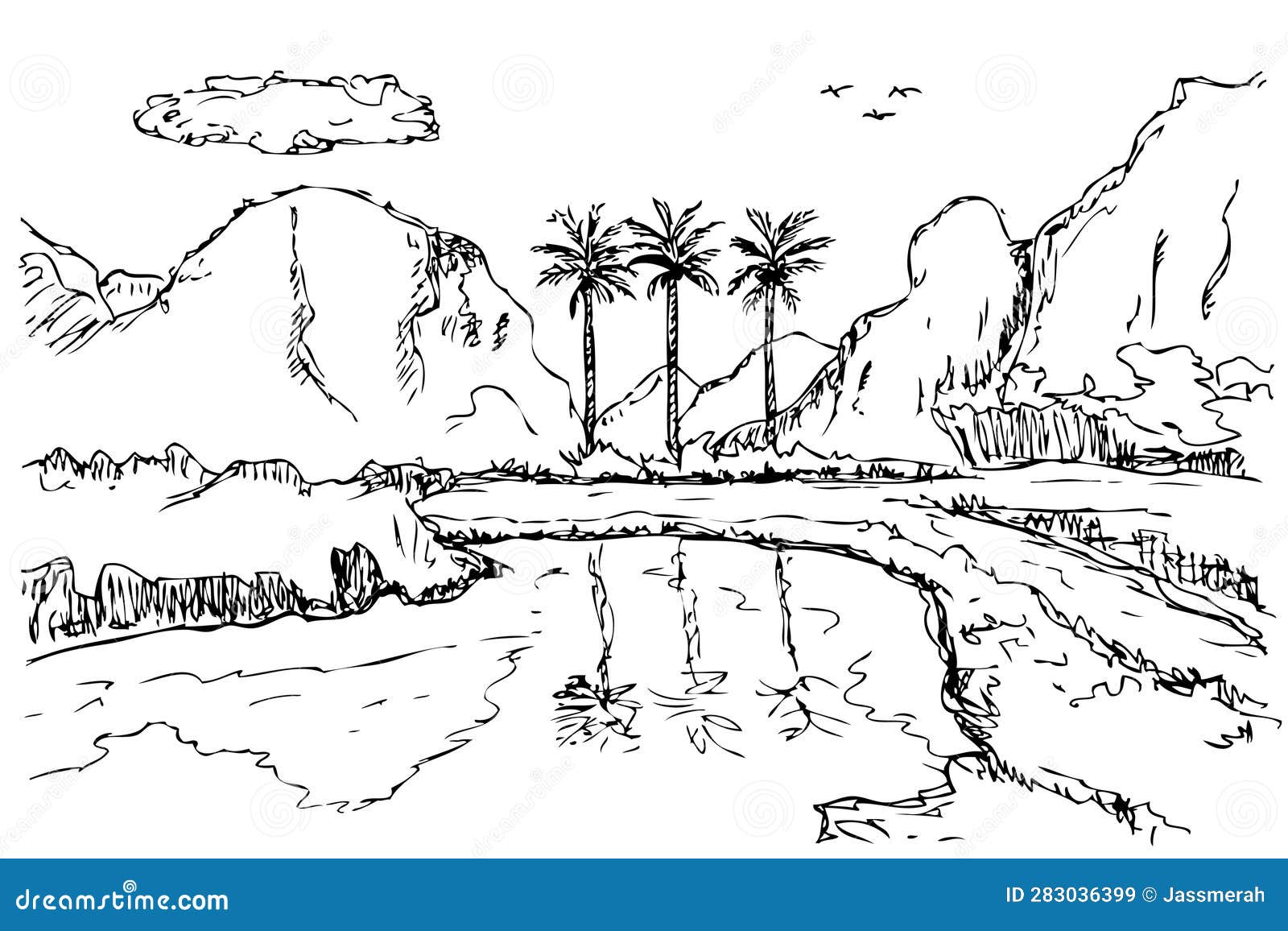 Hand Draw Simple Vector Sketch Mountain and Lake Stock Vector ... Hand Draw Simple Vector Sketch Mountain and Lake Stock Vector ...