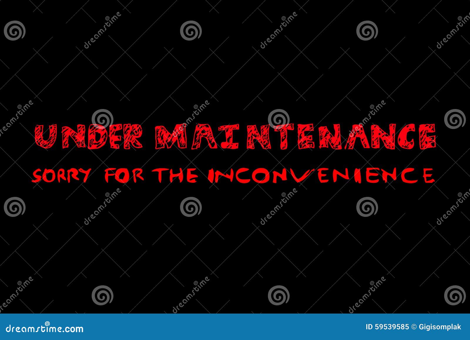 Hand Draw Skecth Simple Text, Under Maintenance Stock Vector ...