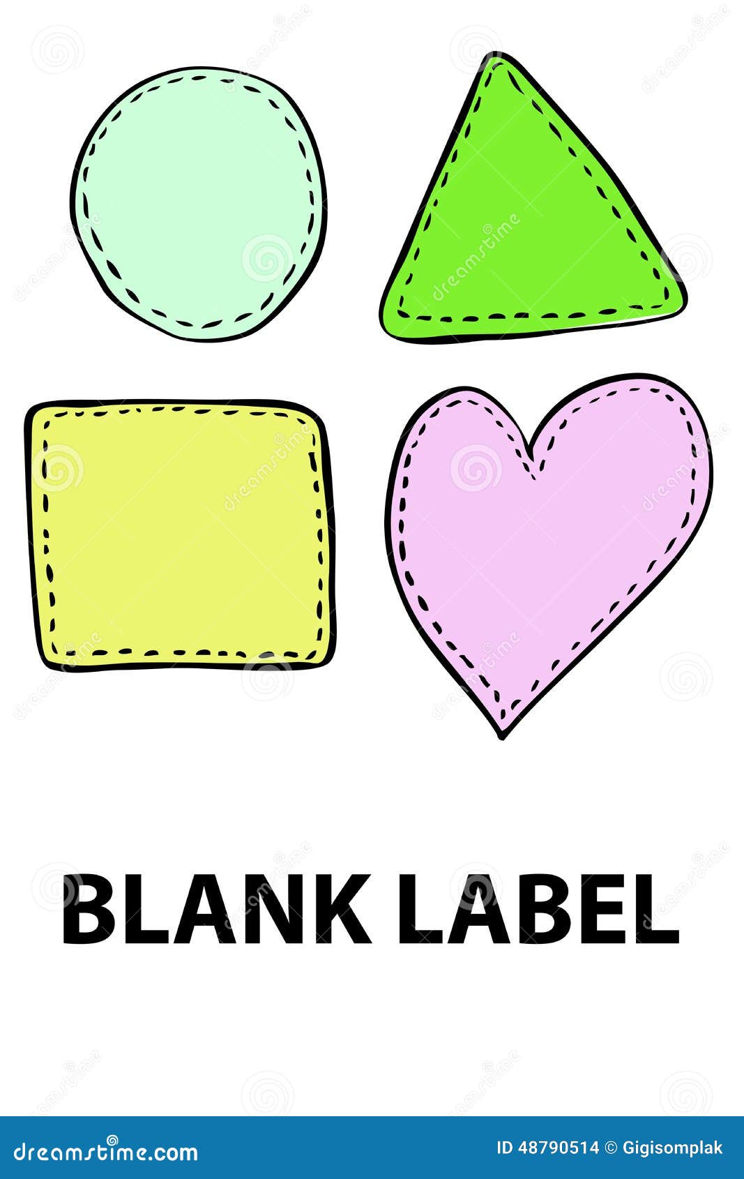 Hand Draw Sketch of Blank Label Stock Vector - Illustration of triangle ...