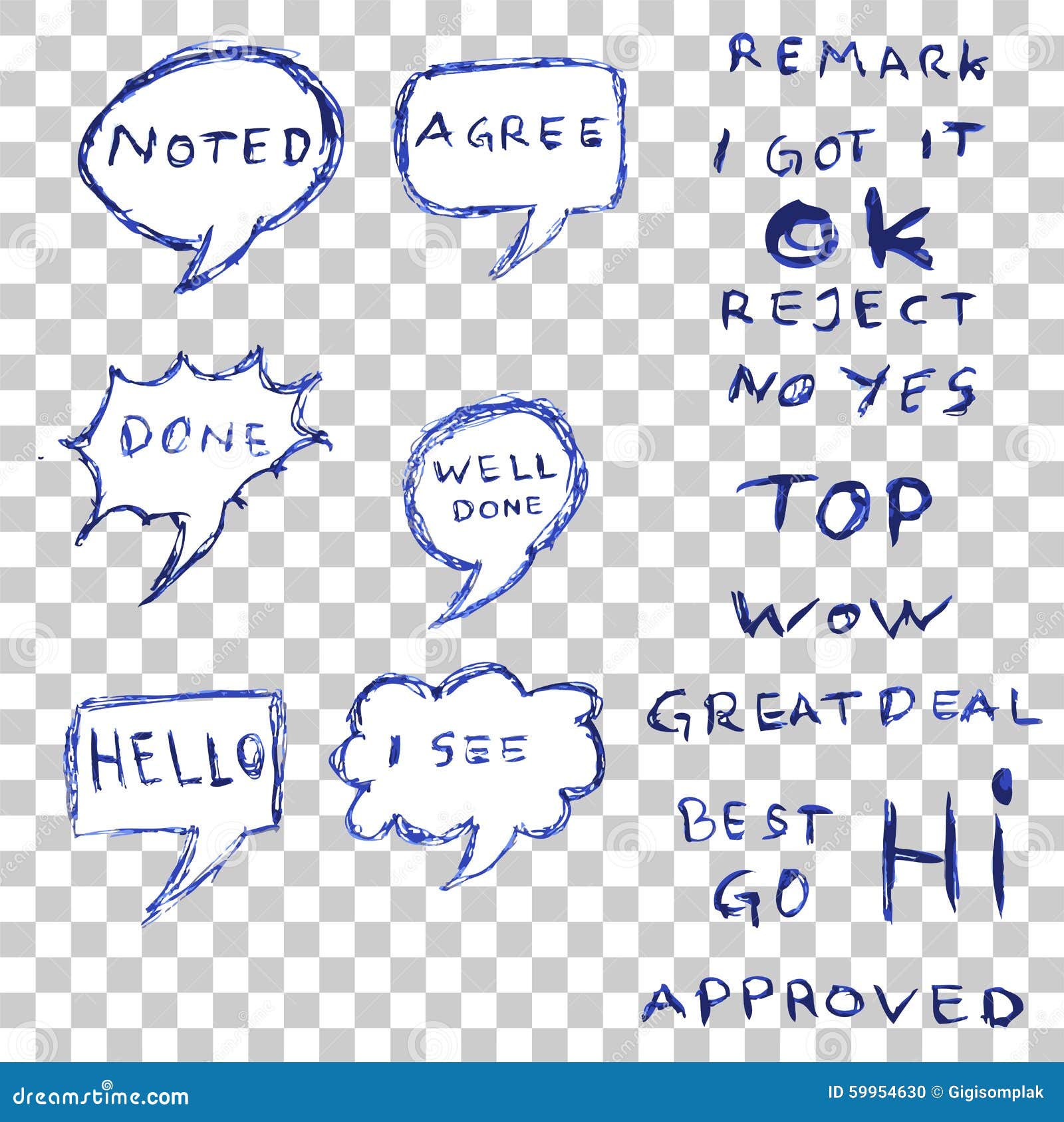 Hand Draw Sketch of Bubble Chat and Text Stock Vector - Illustration of ...