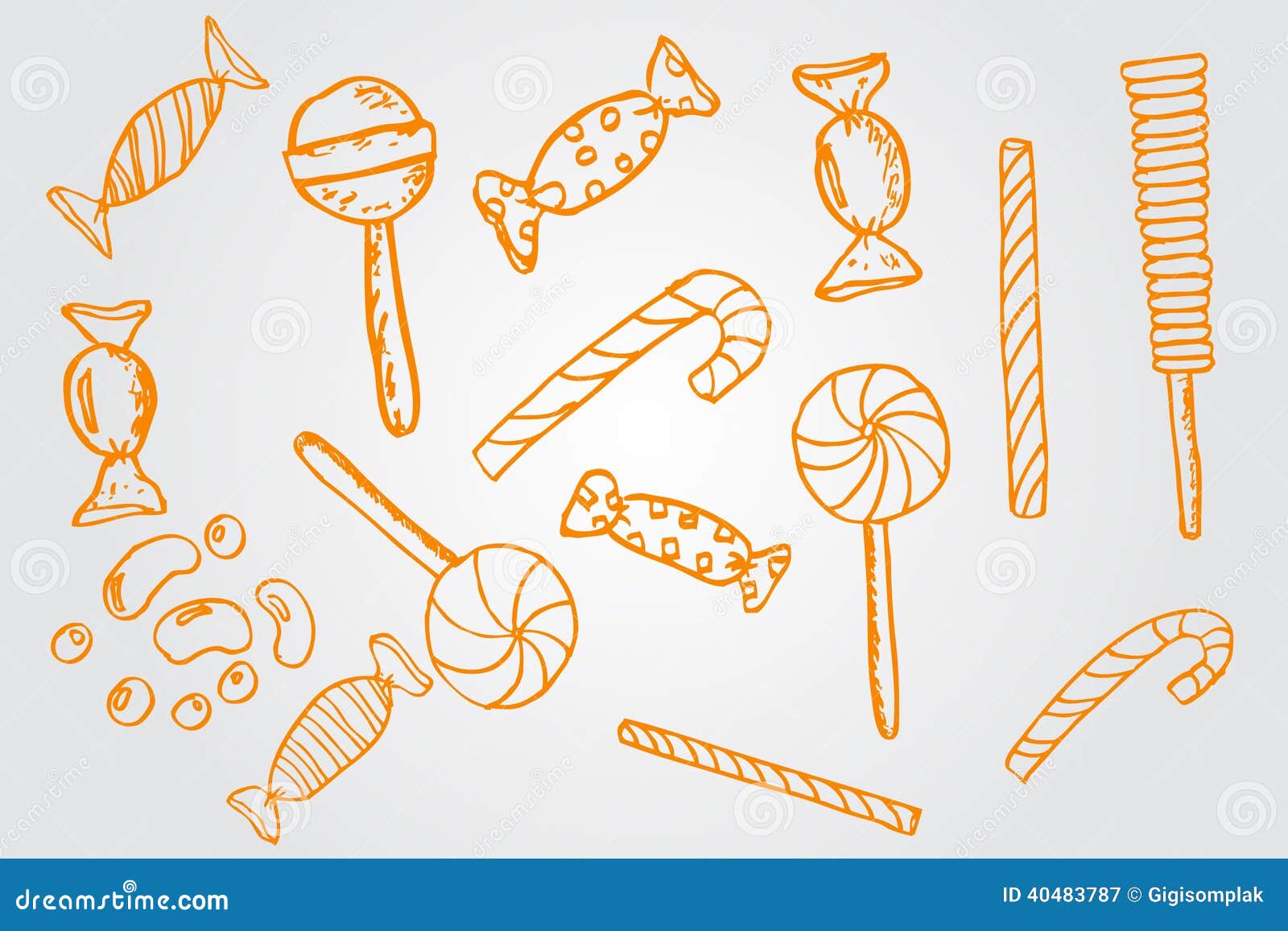Hand Draw Sketch Of Candy Stock Vector - Image: 40483787