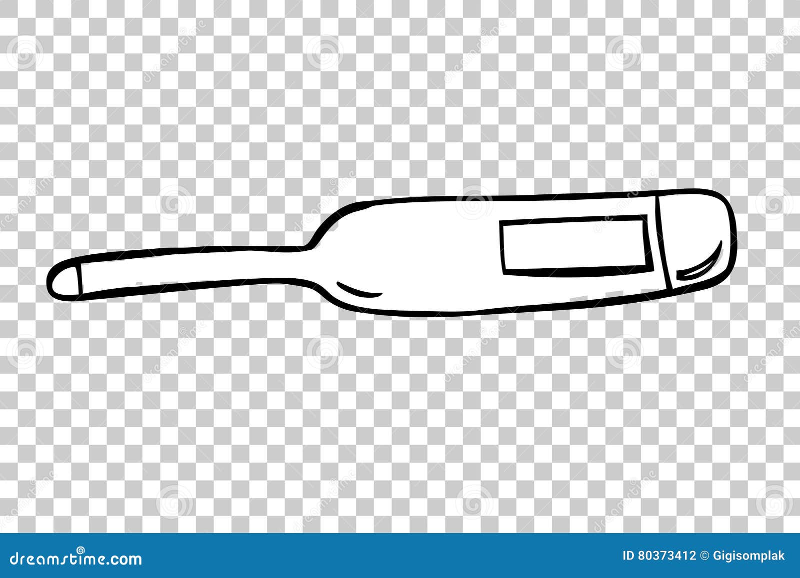 Hand Draw Sketch of Digital Thermometer Stock Vector - Illustration of ...