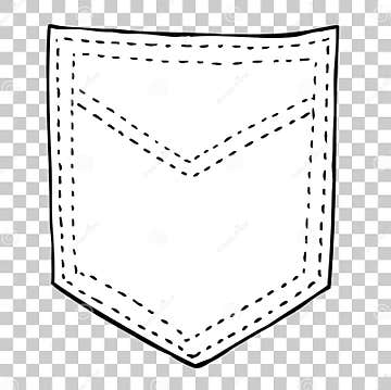 Hand Draw Sketch of Empty Back Pocket Stock Vector - Illustration of ...