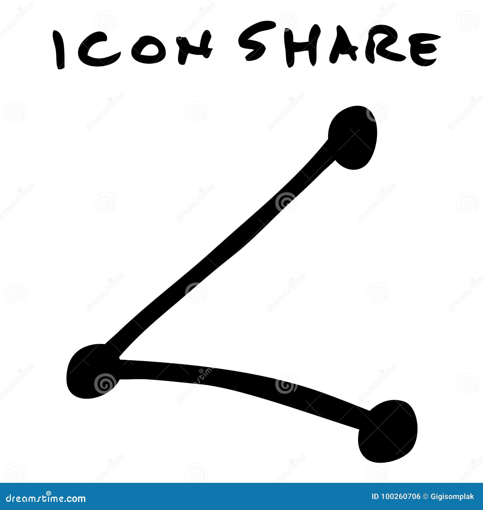 Hand Draw Sketch Icon, Share, at White Background Stock Vector ...