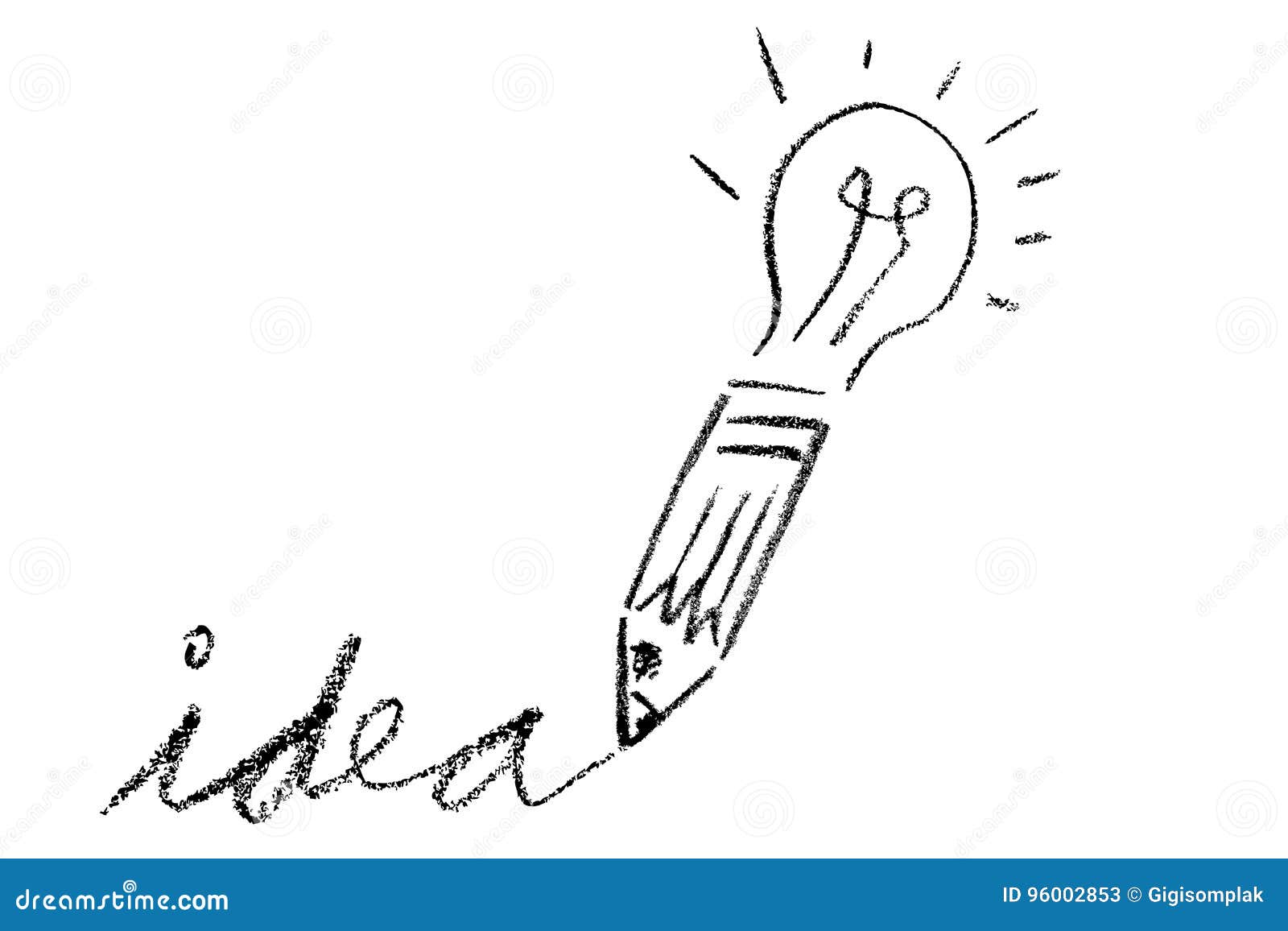 Hand Draw Sketch Illustration for Idea Stock Vector - Illustration of ...