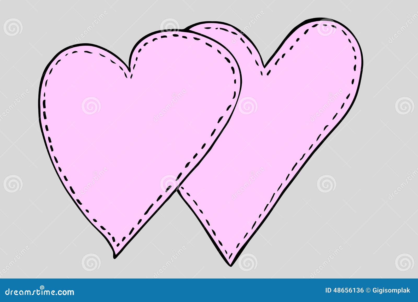 Hand Draw Sketch, Loves Shape Stock Vector - Illustration of romantic ...