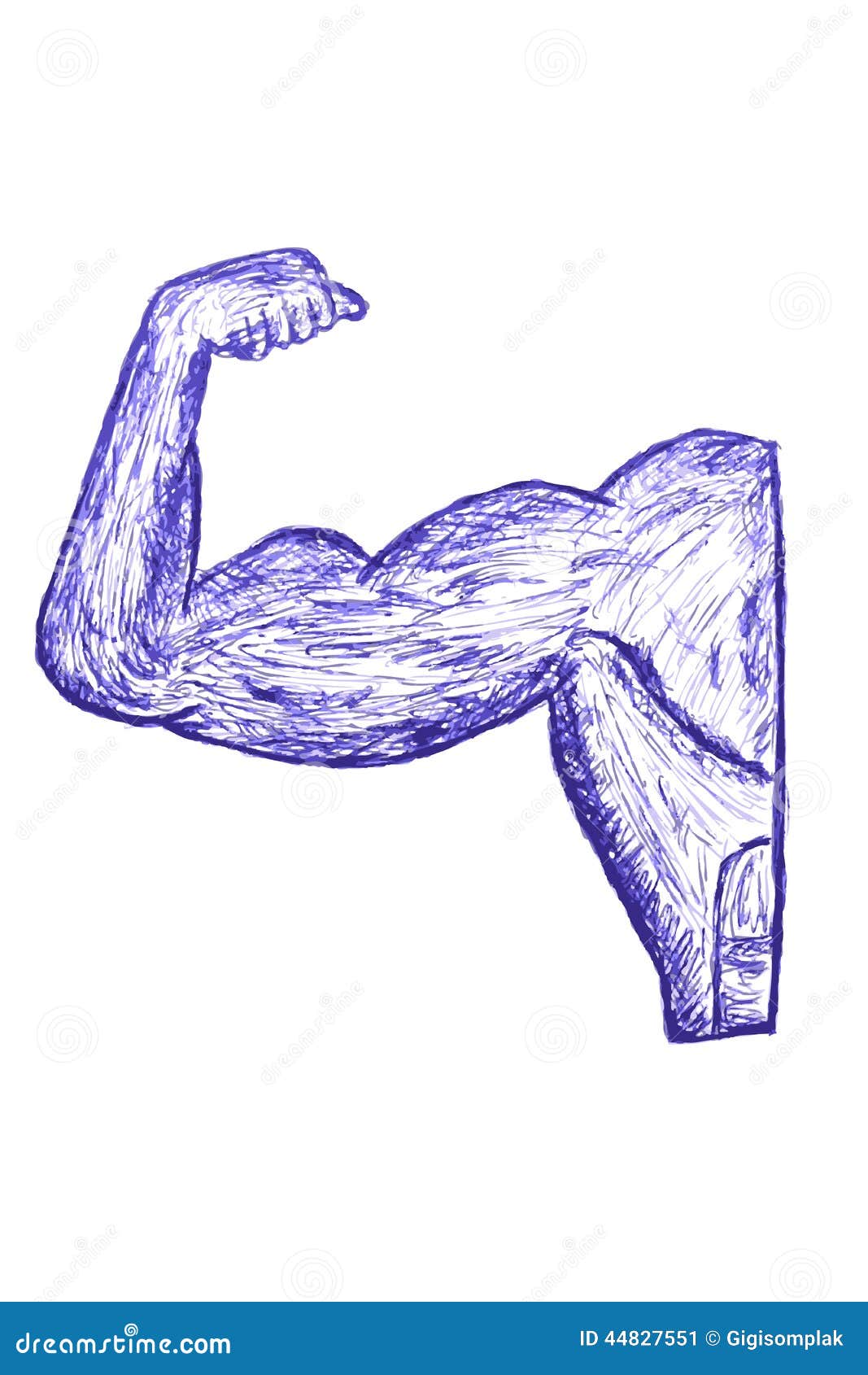 Hand Draw Sketch of Muscle Man Stock Vector - Illustration of club ...