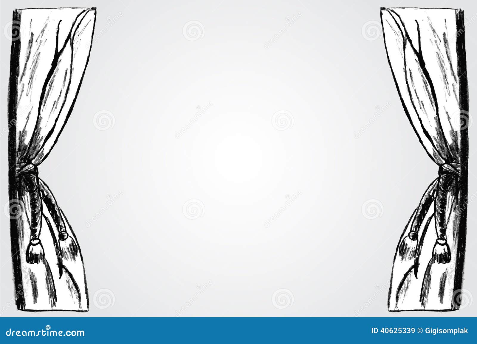 Draw Curtain Cartoon Vector | CartoonDealer.com #41732913