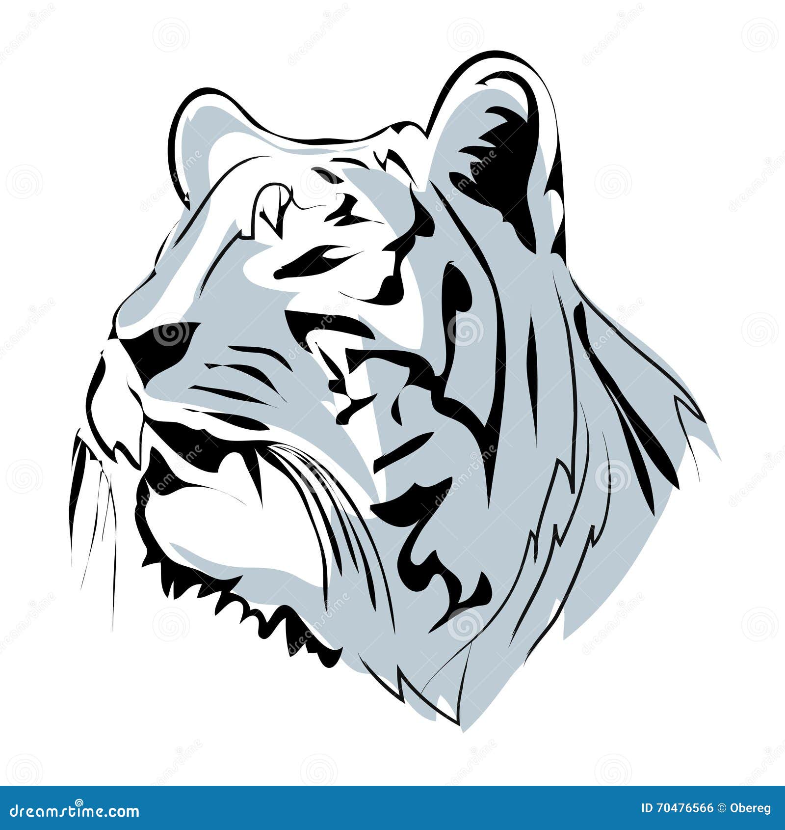 Hand Draw Sketch with Tiger Face Stock Vector - Illustration of hand ...