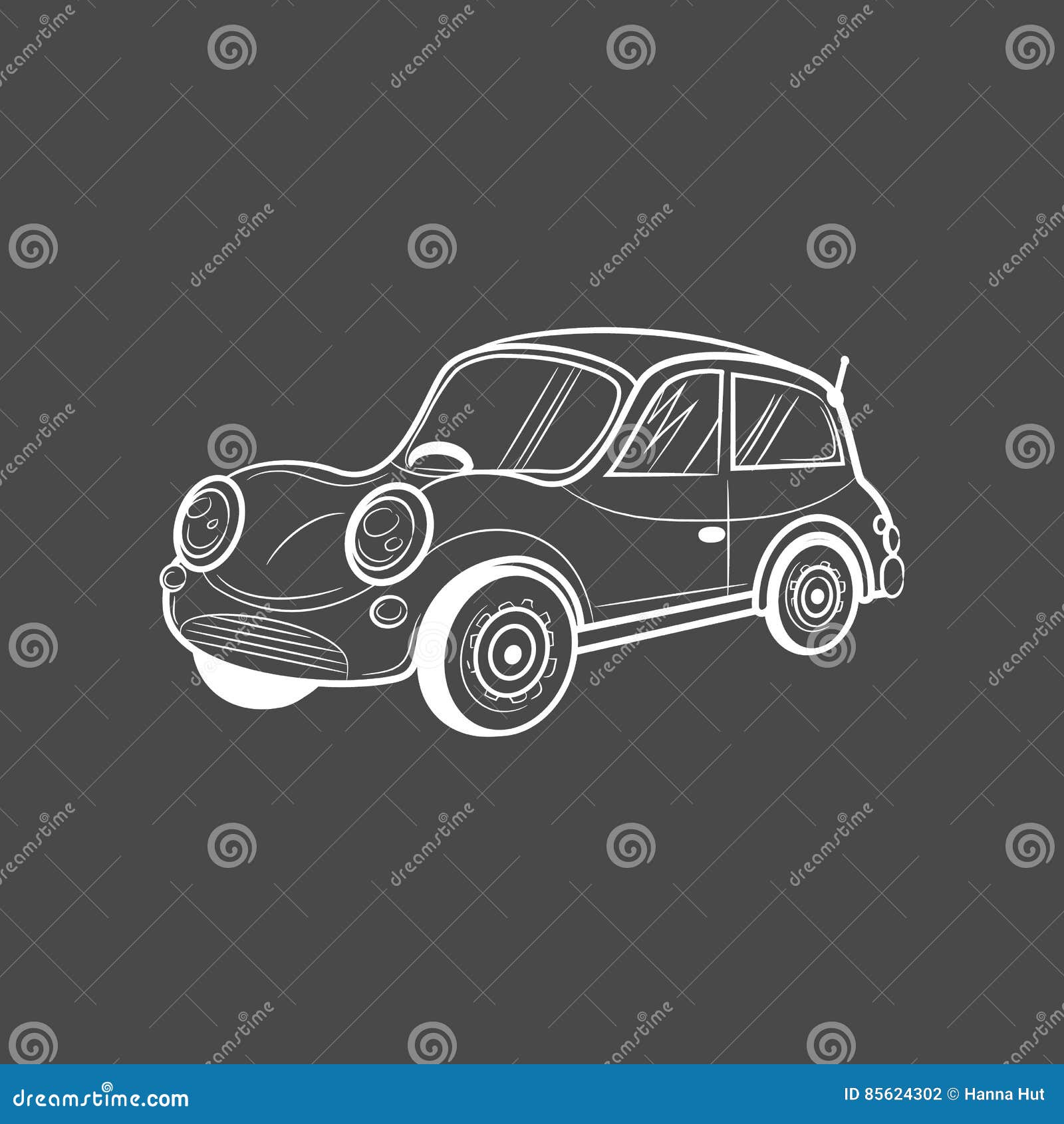 Hand Draw Sketch Transportation Travel Icon Car Stock Vector ...