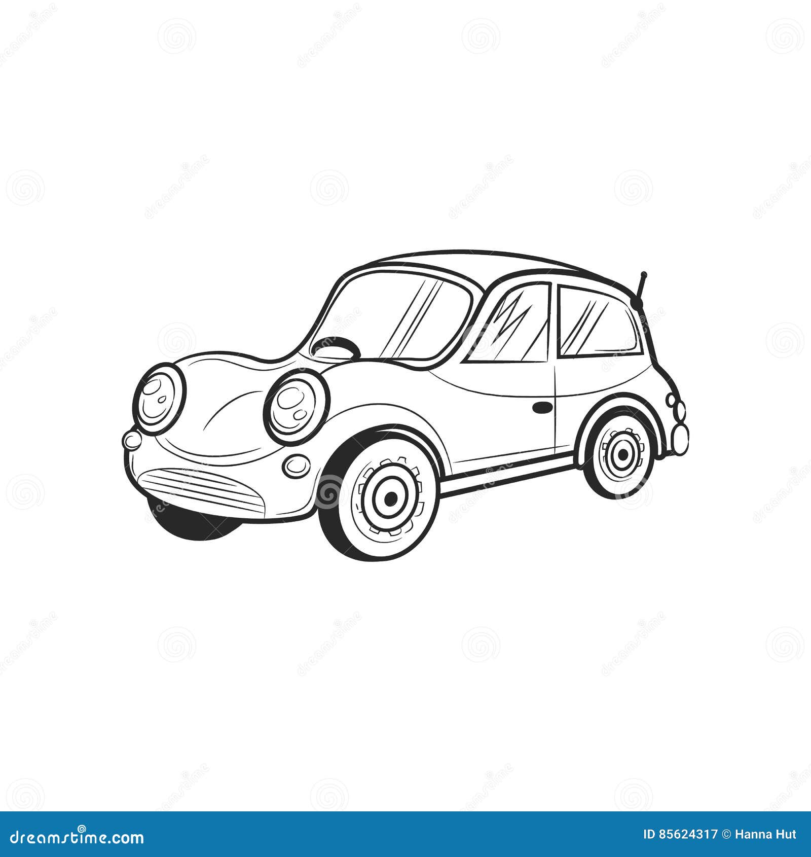 Hand Draw Sketch Transportation Travel Icon Car Stock Vector ...