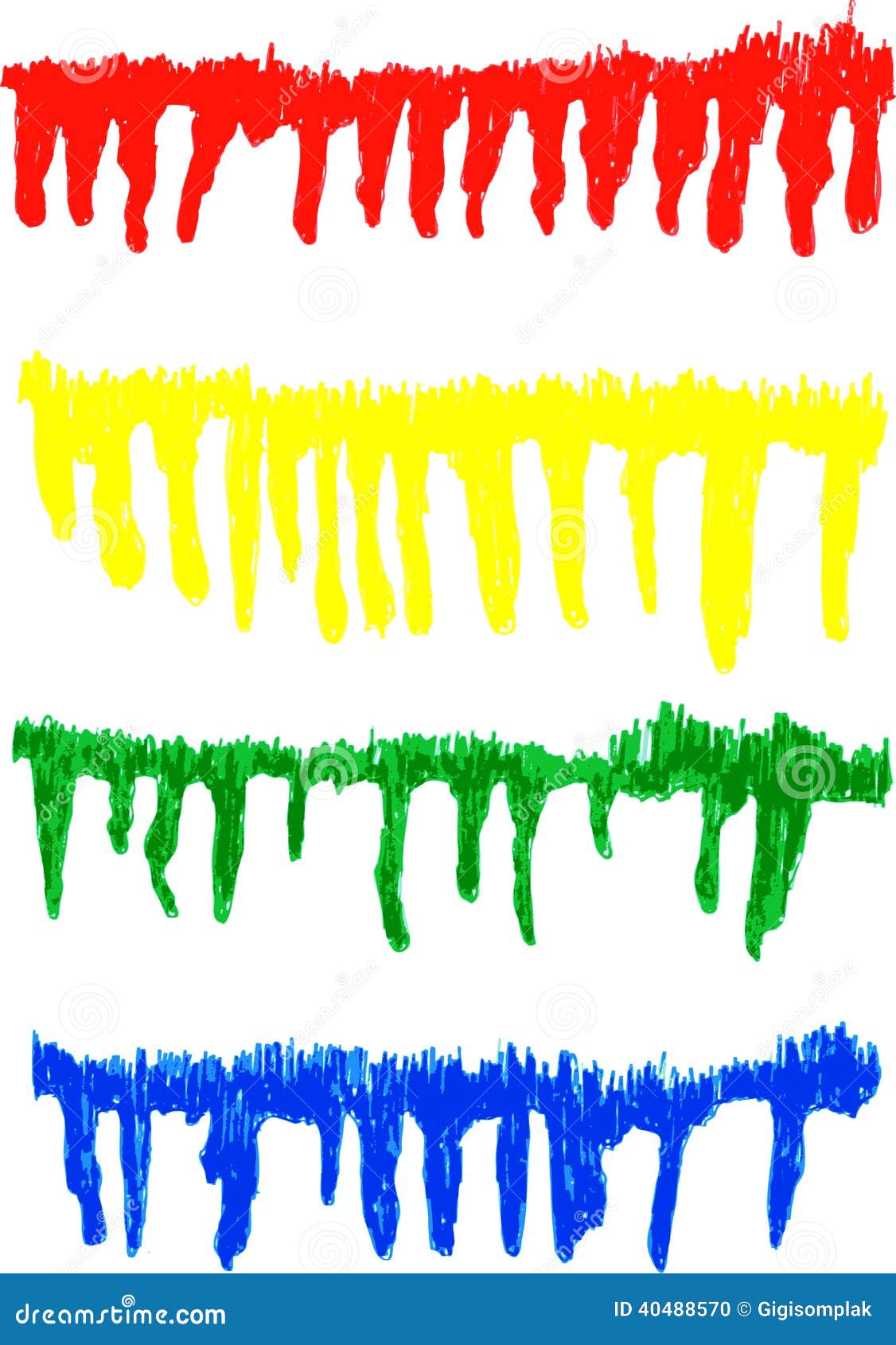 Sketch Of Various Leaves Hand-drawn By Color Inks Royalty-Free Stock ...