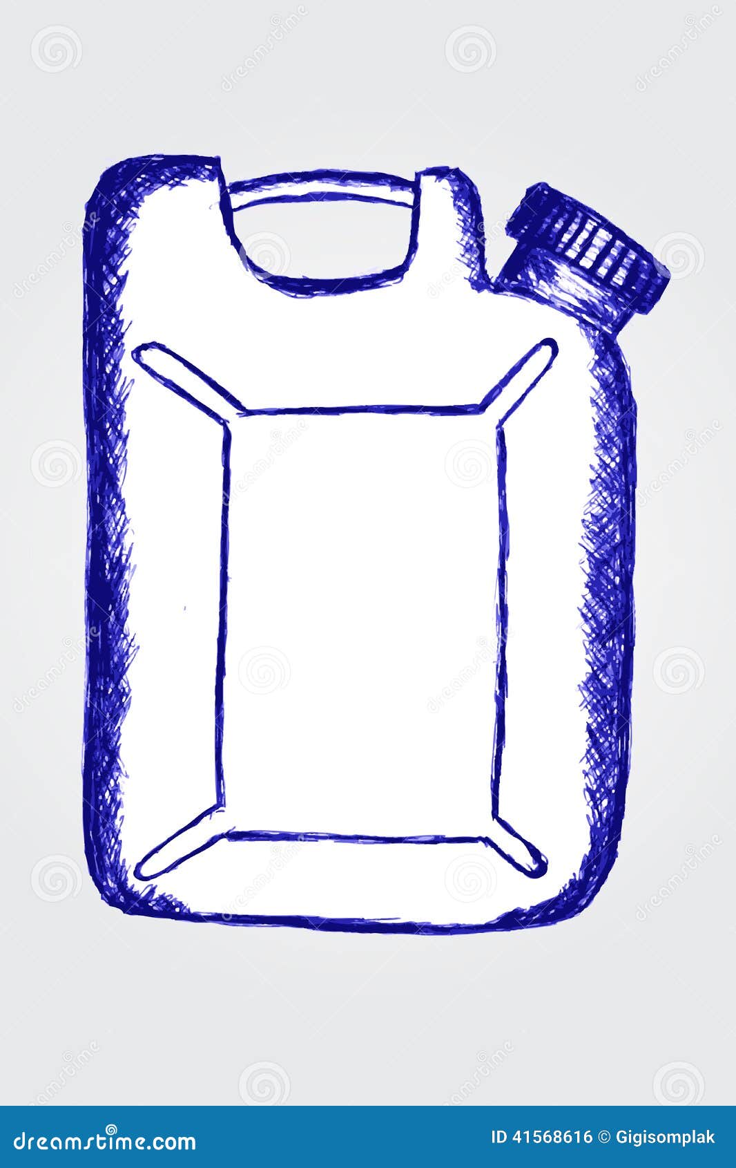 Hand Draw Sketch White Plastic Container Stock Vector - Illustration of ...