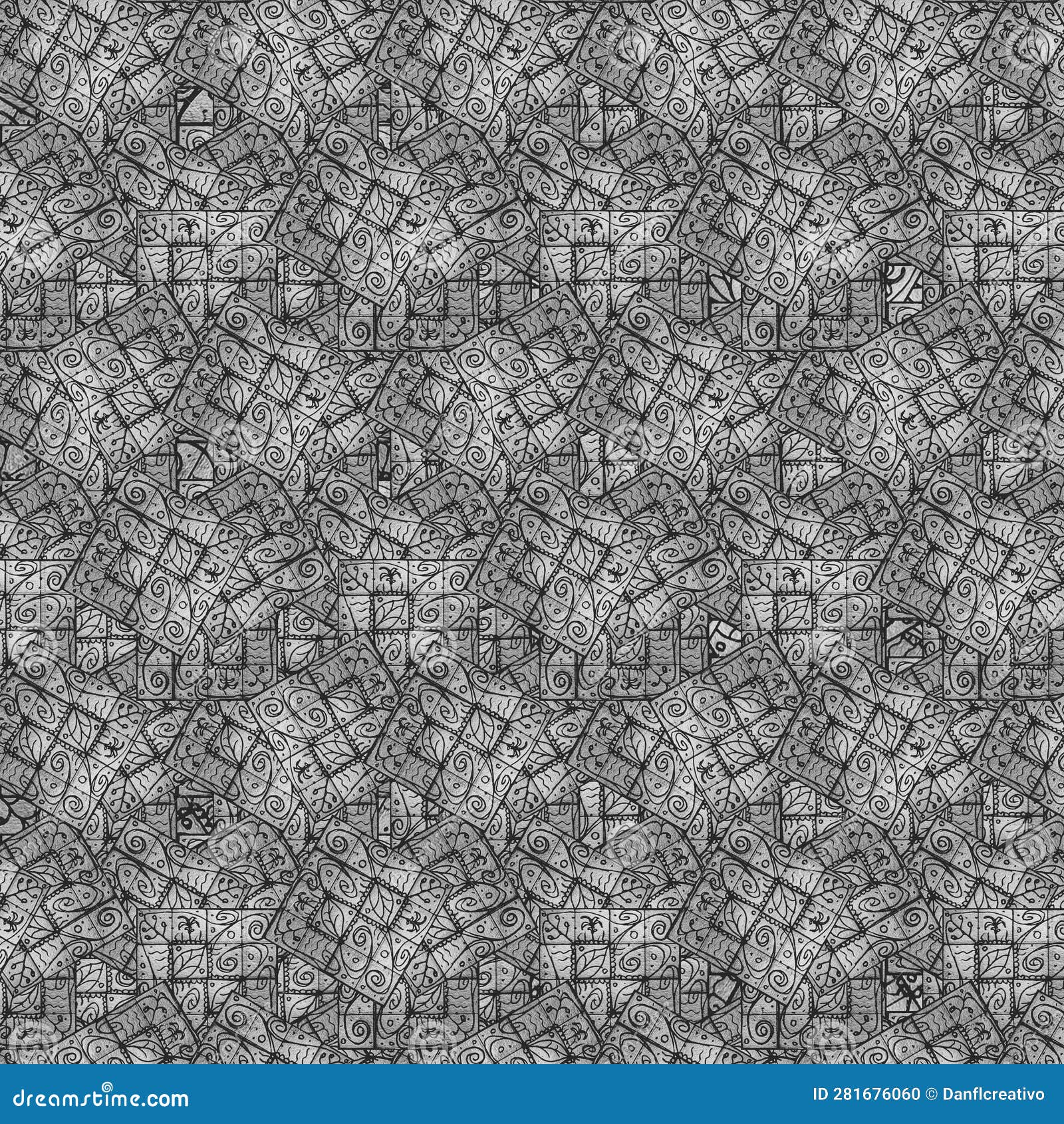 Hand Draw Sketchy Art Composition Pattern Stock Photo - Image of print ...