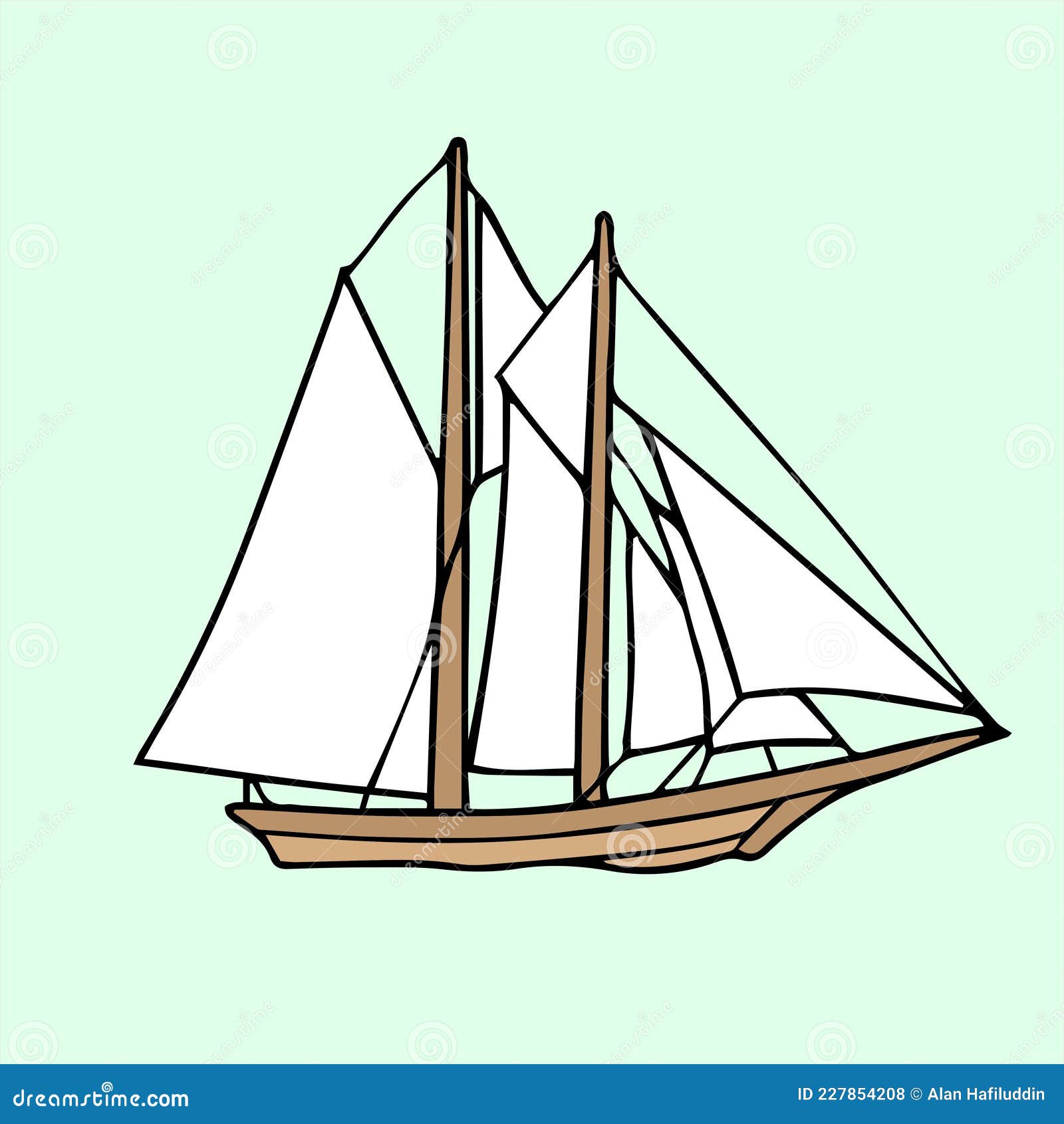 Hand Draw Vessels Vector Ilustration Stock Vector - Illustration of ...