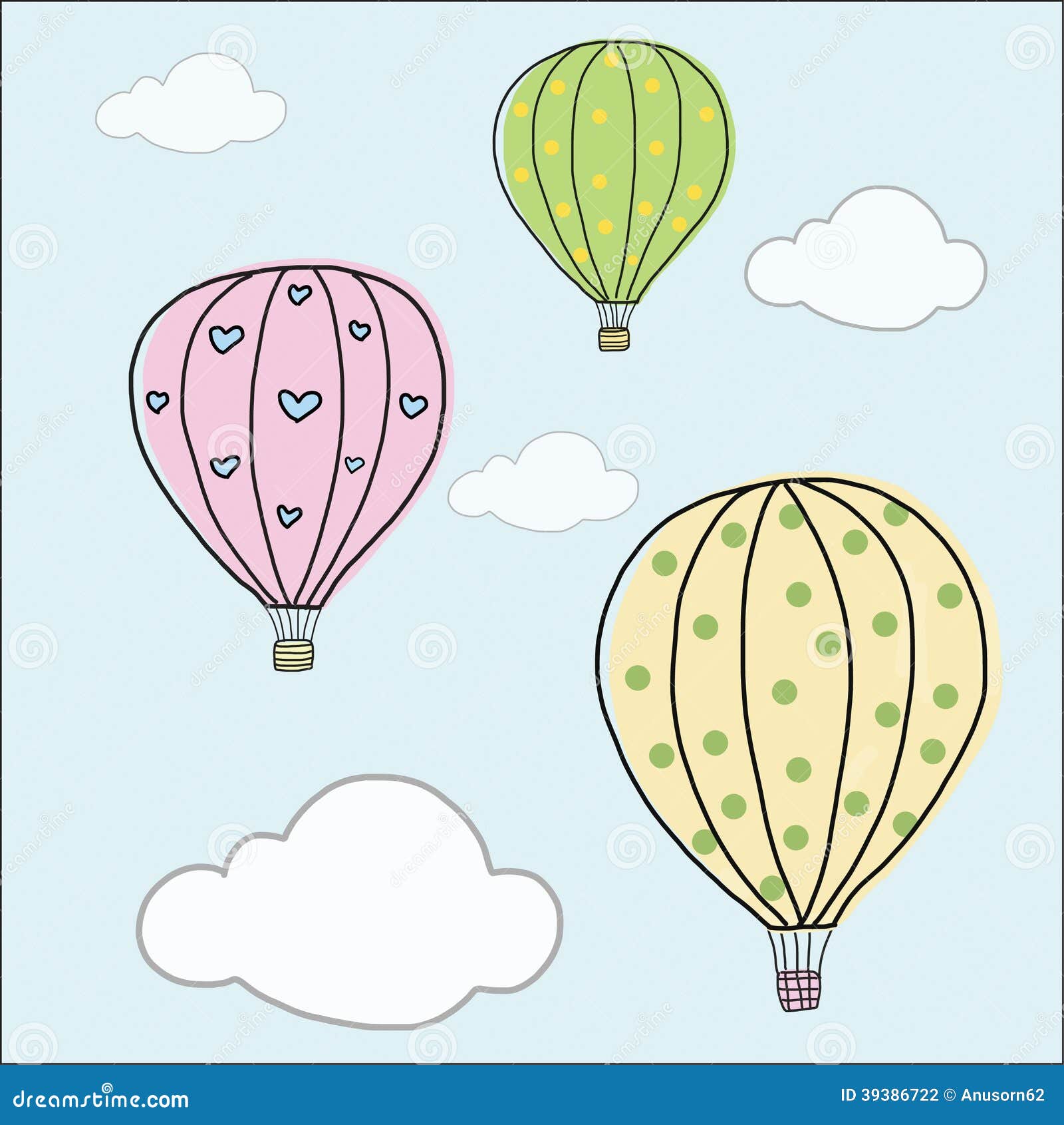 Vintage Balloon Hand Draw Vintage Engraving Style Black And White ...