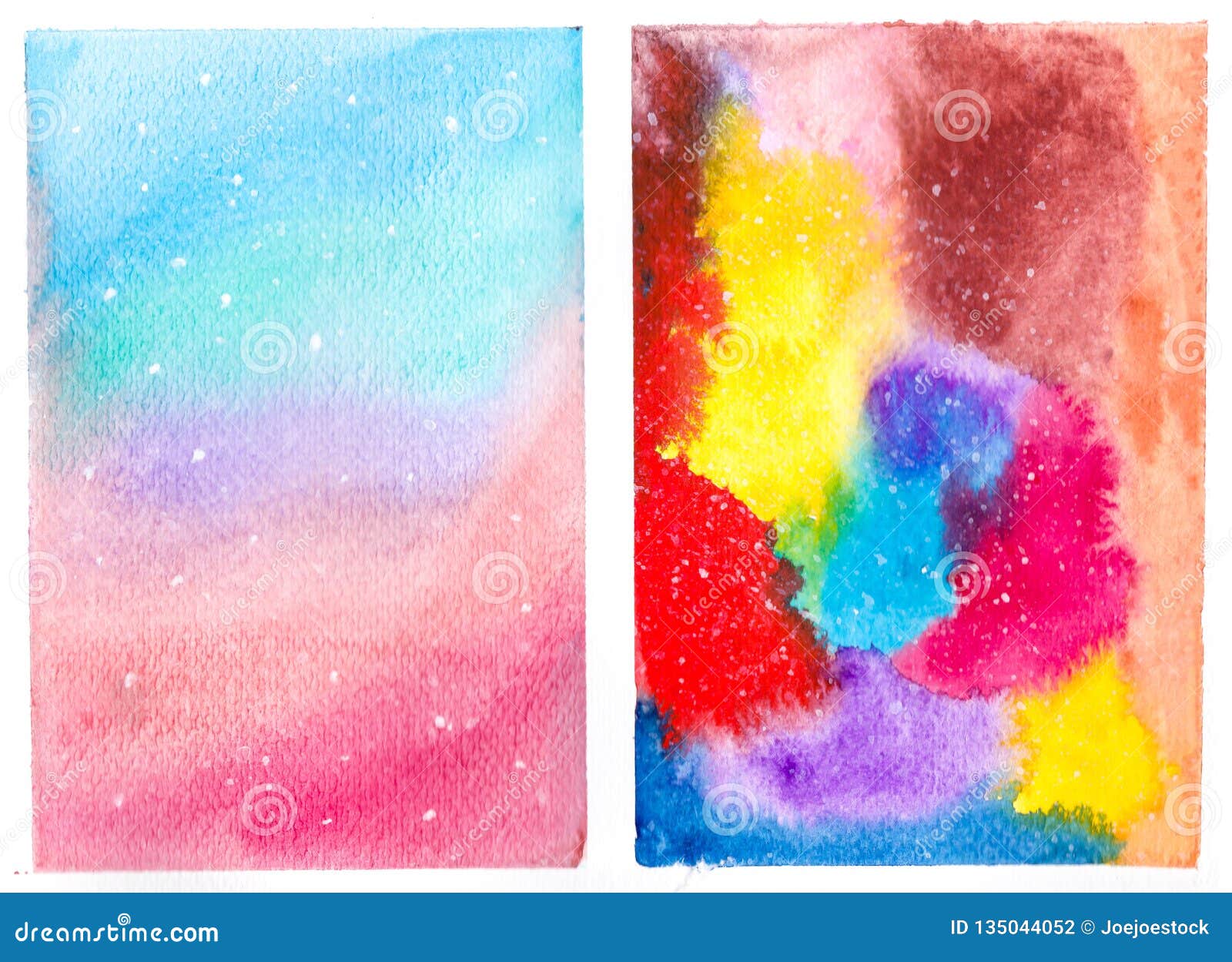 Hand Draw Watercolor of Mixed Color Illustration Stock Illustration ...