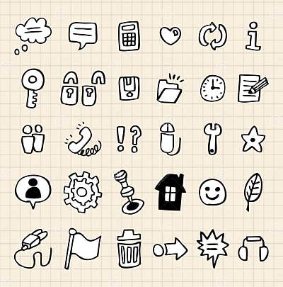 Hand draw web icon stock vector. Illustration of internet - 16794081