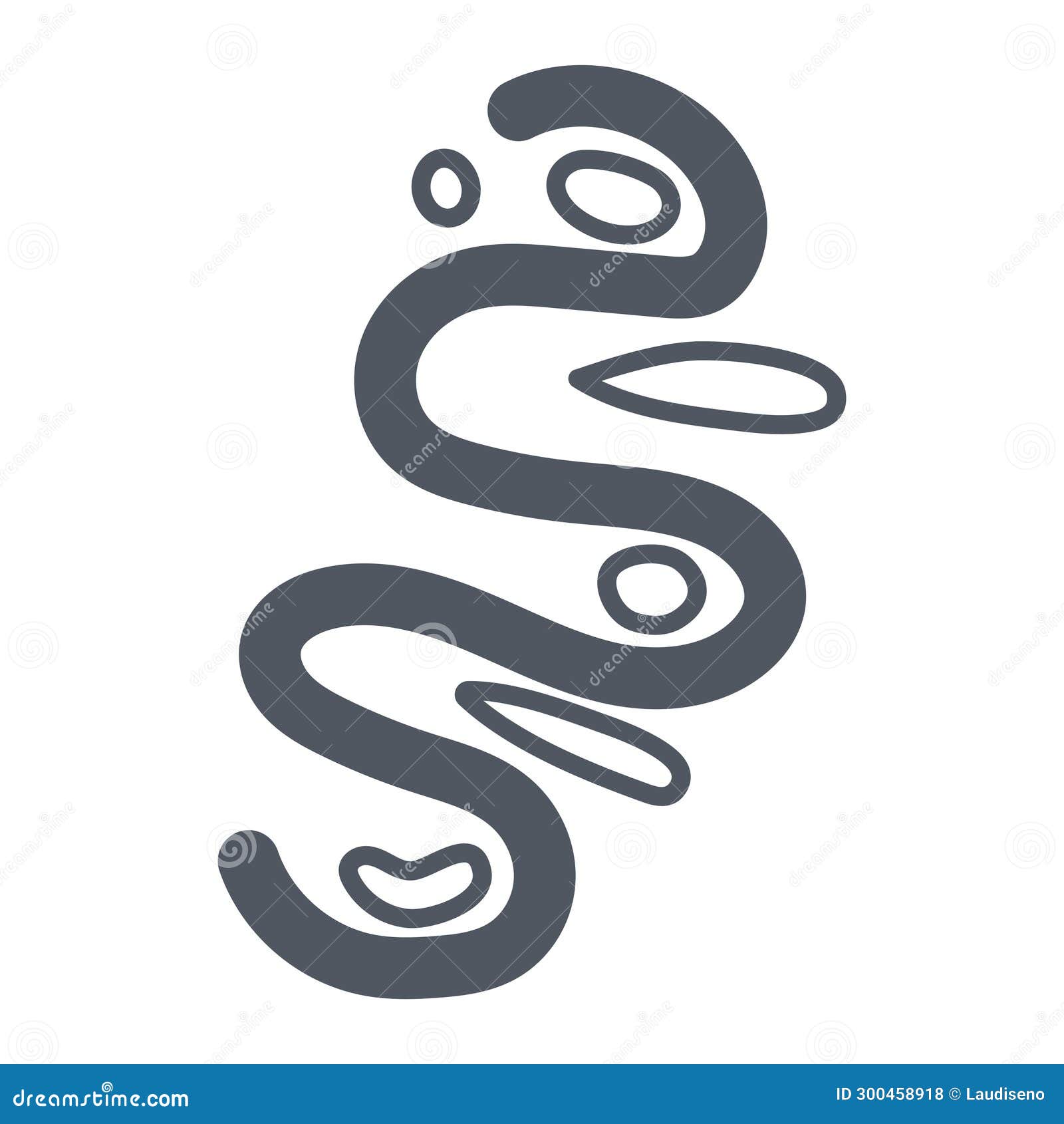 Hand Draw Worm Sketch Icon Vector Stock Vector - Illustration of black ...
