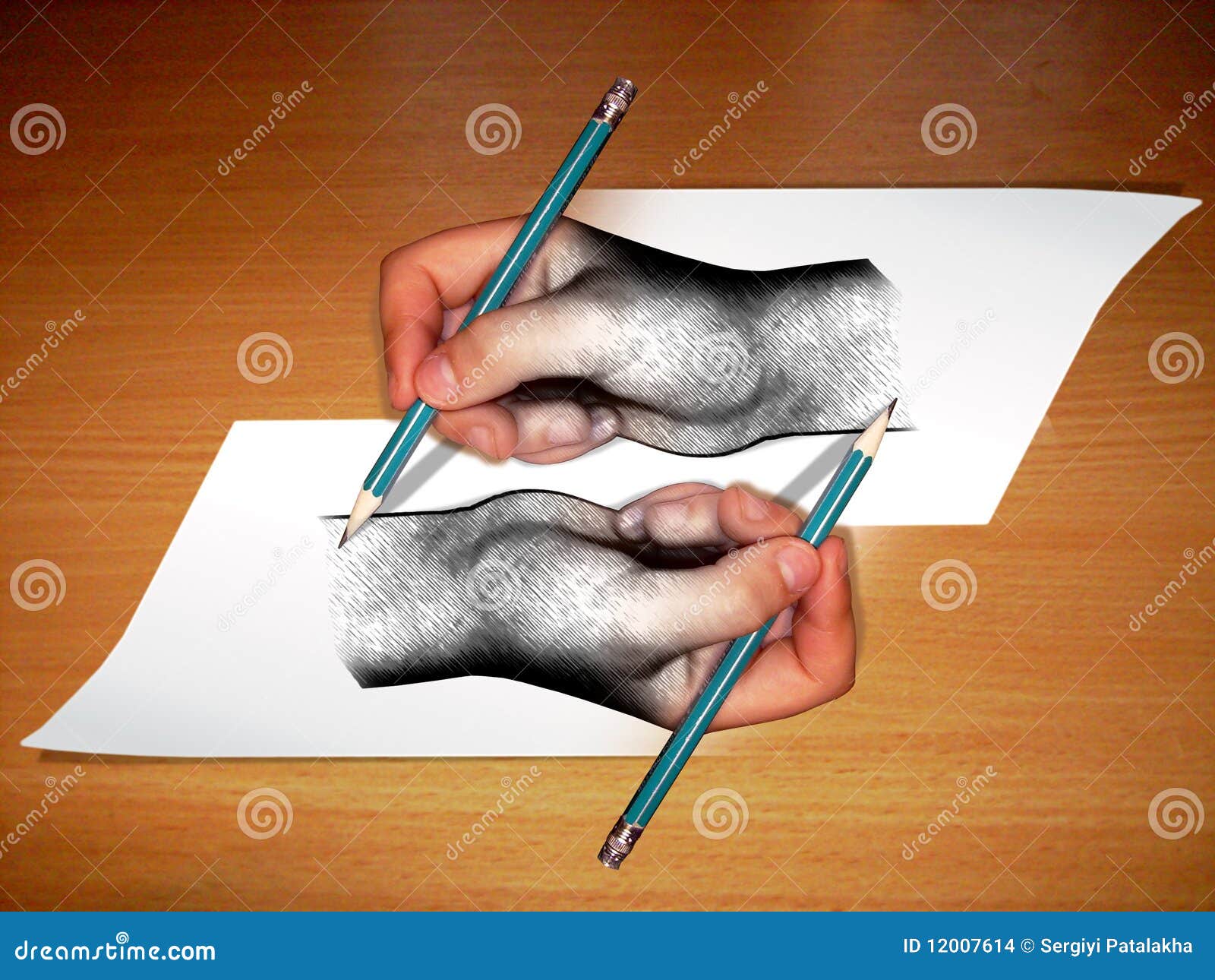 Hand drawing stock illustration. Illustration of artist - 12007614