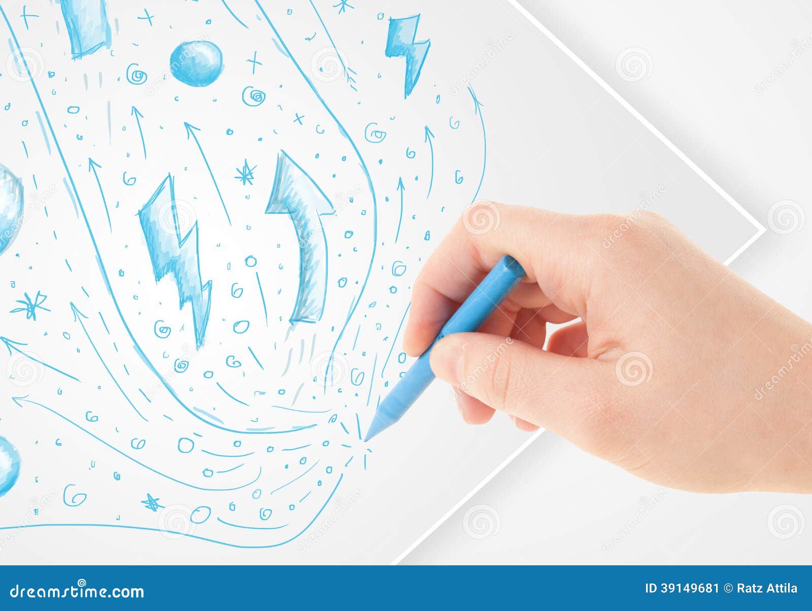 Hand Drawing Abstract Sketches Stock Image - Image of notebook, cool ...