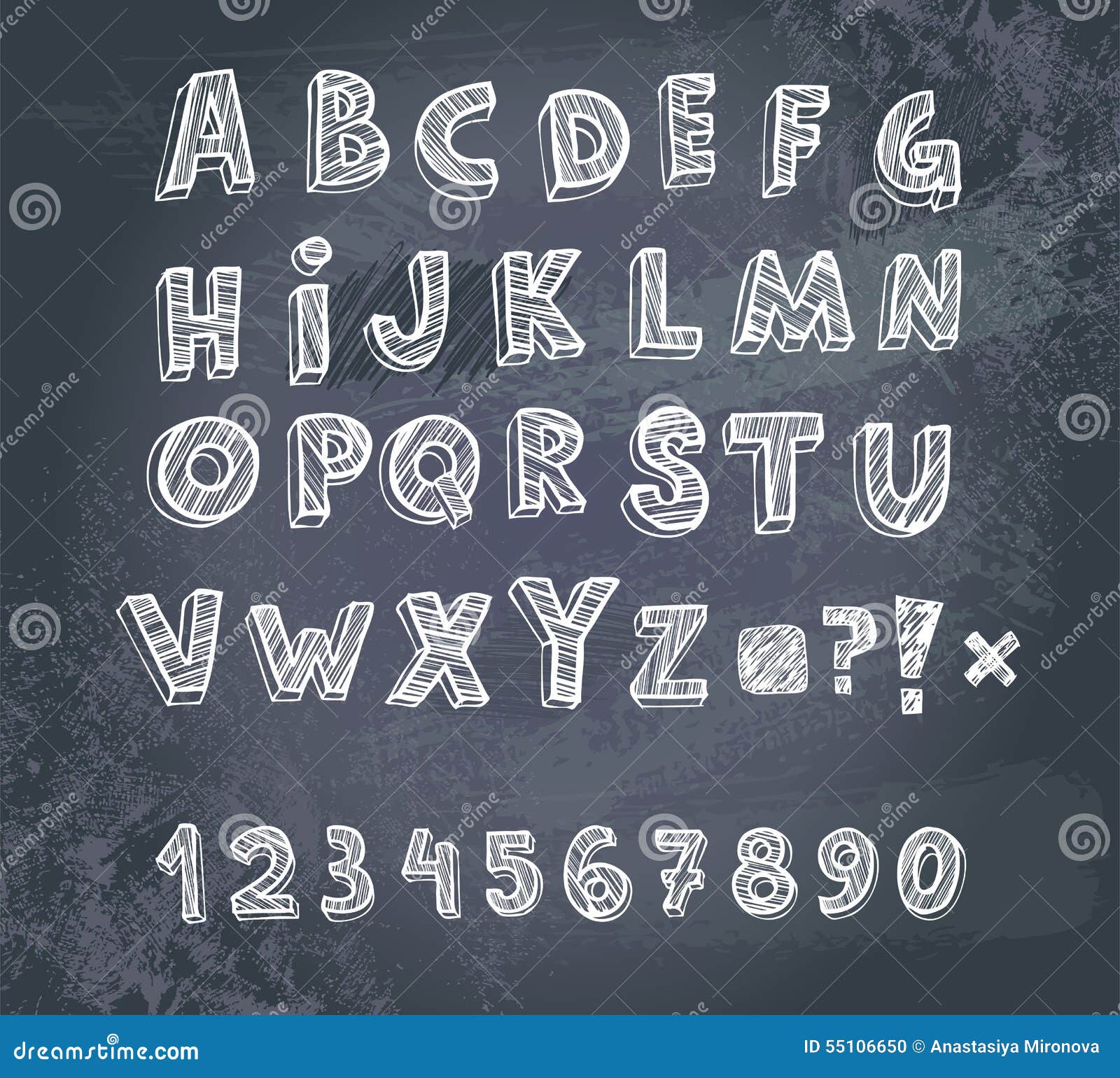 Hand Drawing Alphabet Vector Illustration | CartoonDealer.com #55106650