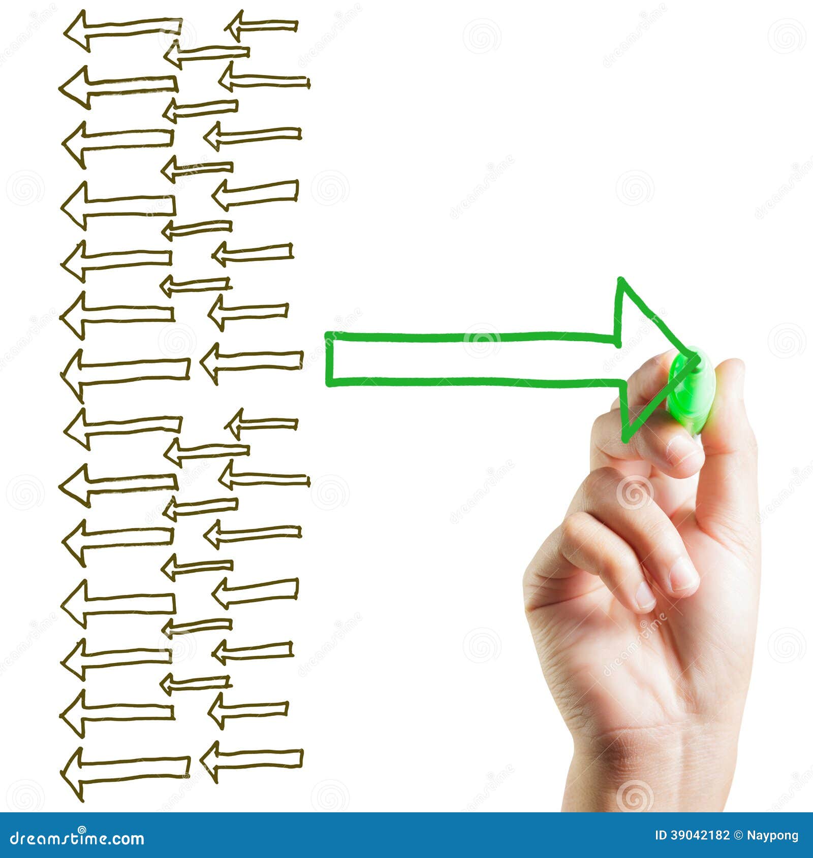 Hand drawing an arrow stock photo. Image of creative - 39042182