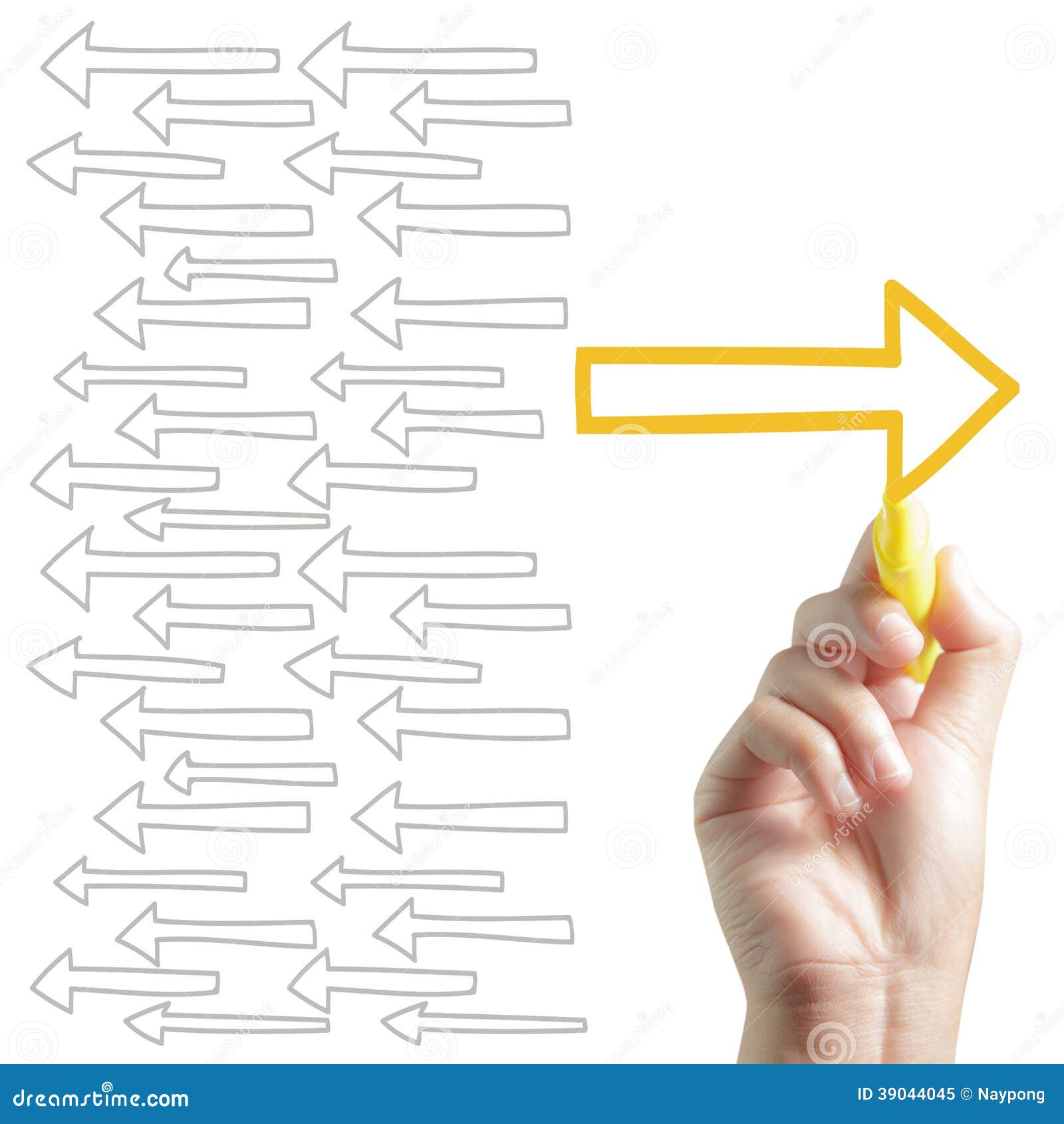 Hand drawing arrows stock image. Image of arrow, leadership - 39044045