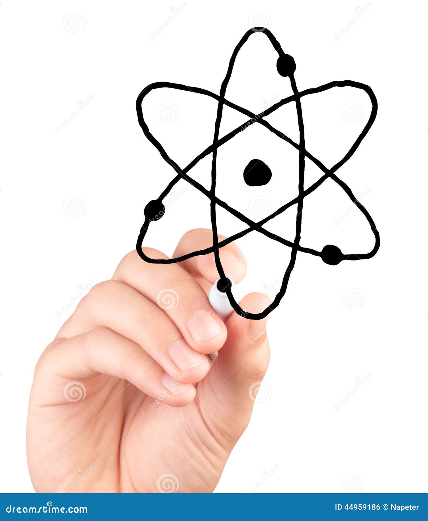 Atom Icon. Science Sign.Atomic Symbol. Electrons And Protons Stock ...